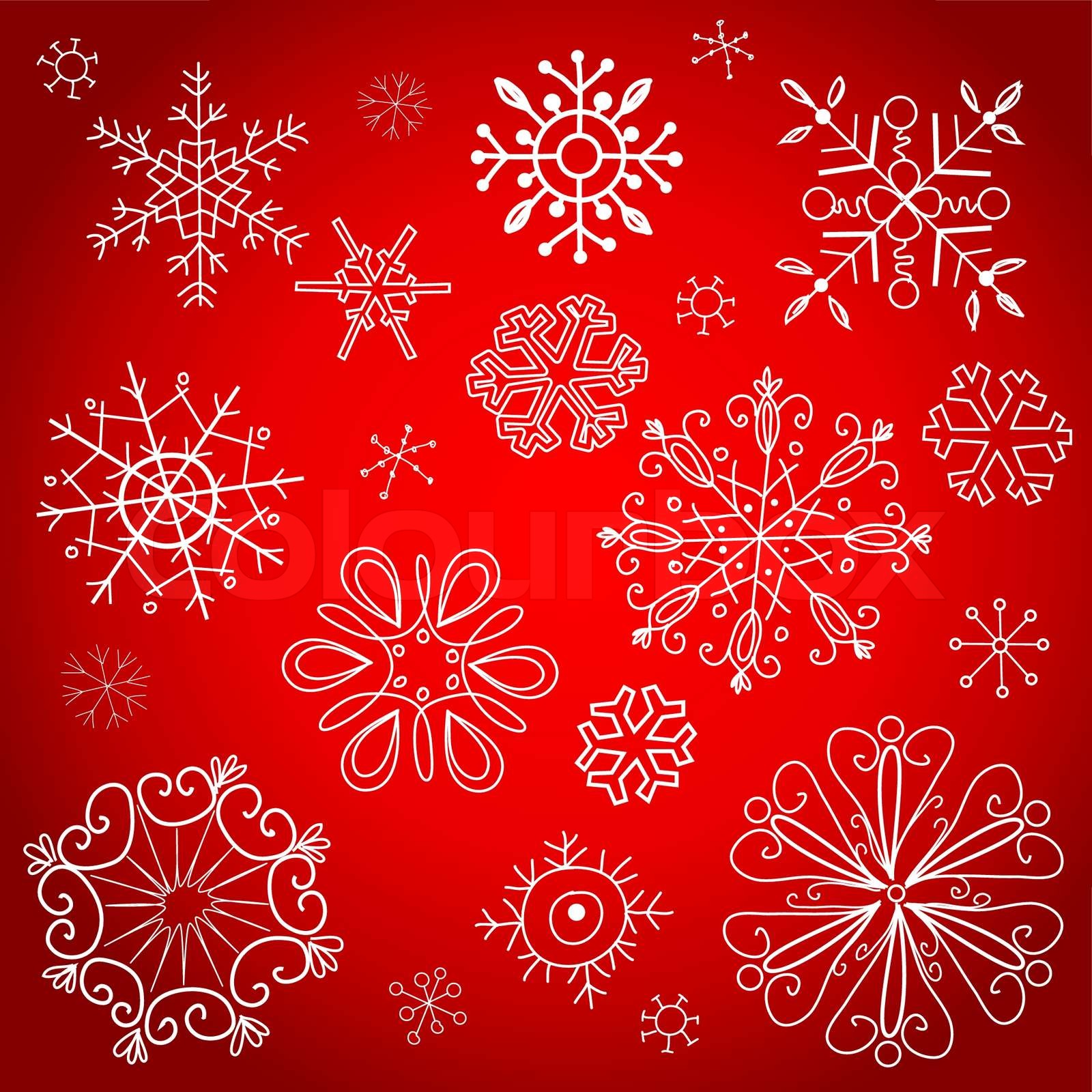 Red christmas background, vector illustration | Stock vector | Colourbox