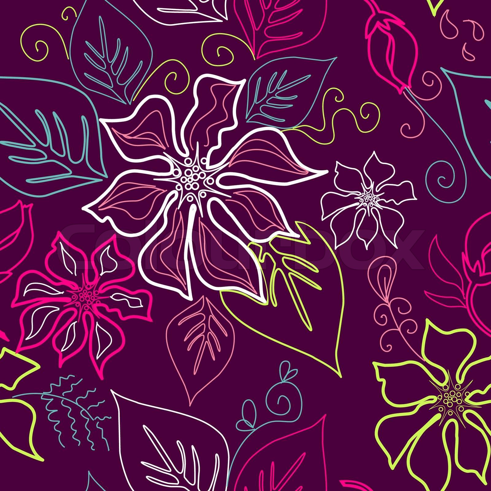 Seamless Aloha Pattern | Stock vector | Colourbox