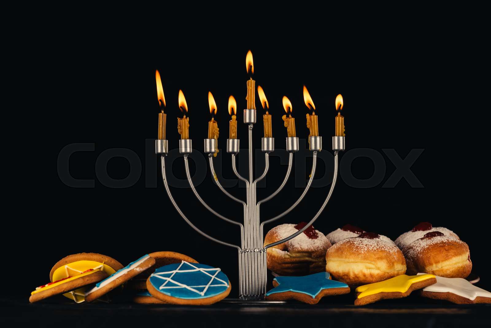 traditional jewish menorah | Stock image | Colourbox