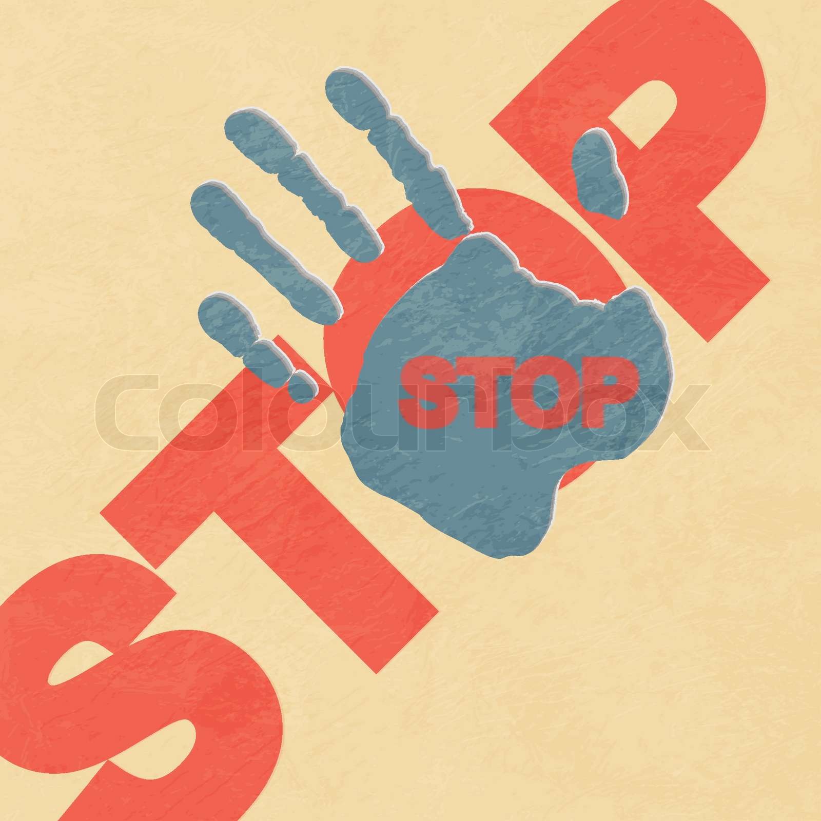Stop hånd - vektor illustration | Stock vektor | Colourbox