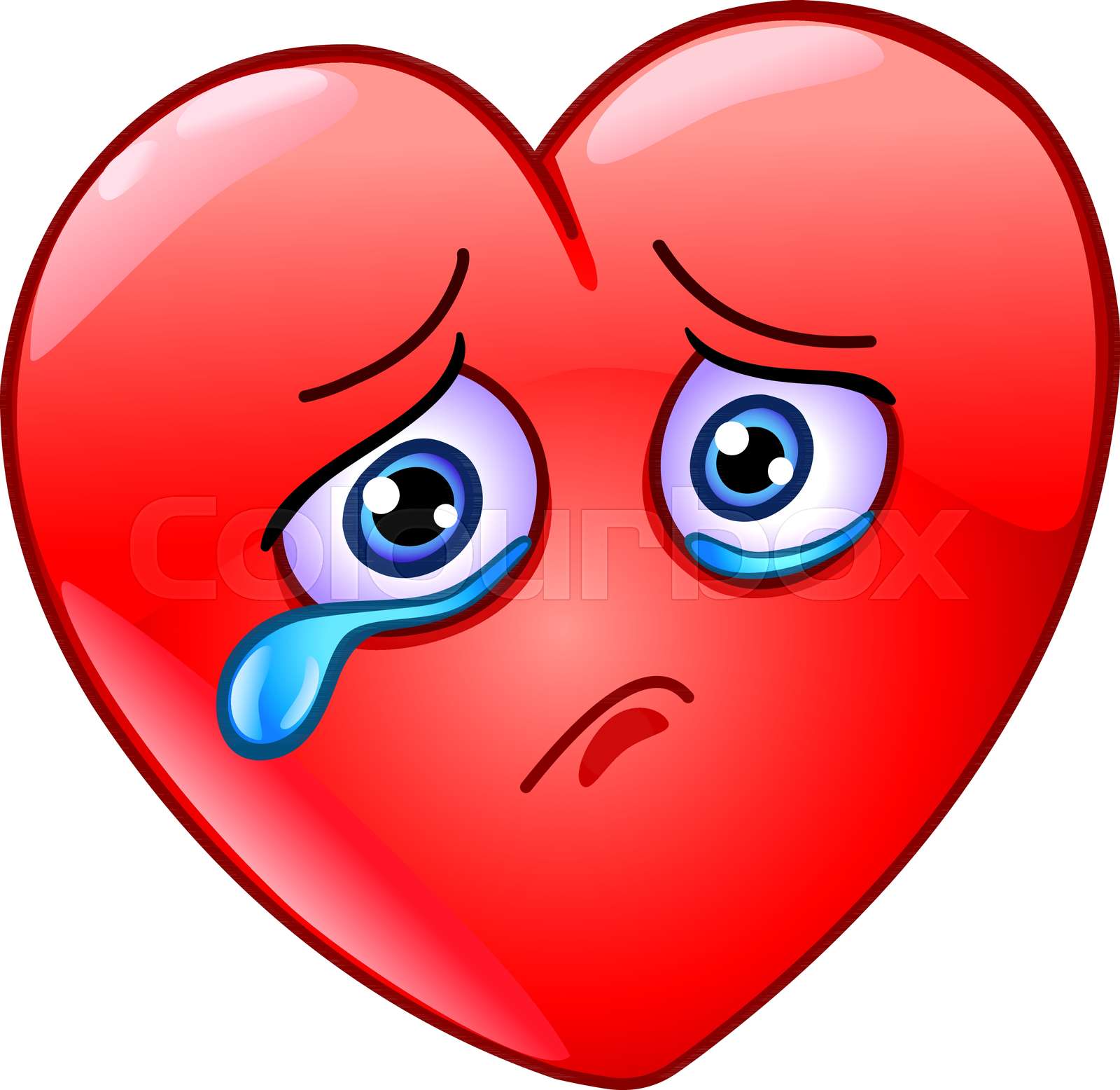 Crying heart | Stock vector | Colourbox