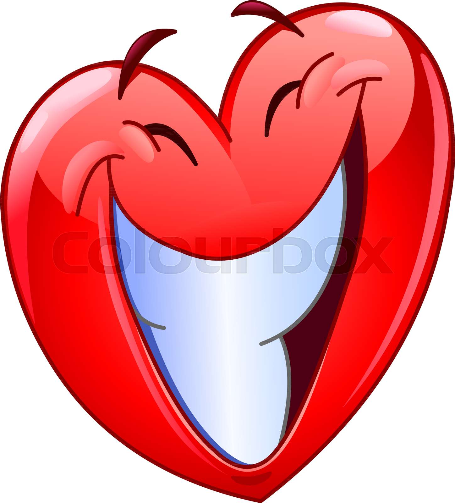 Big smile heart | Stock vector | Colourbox