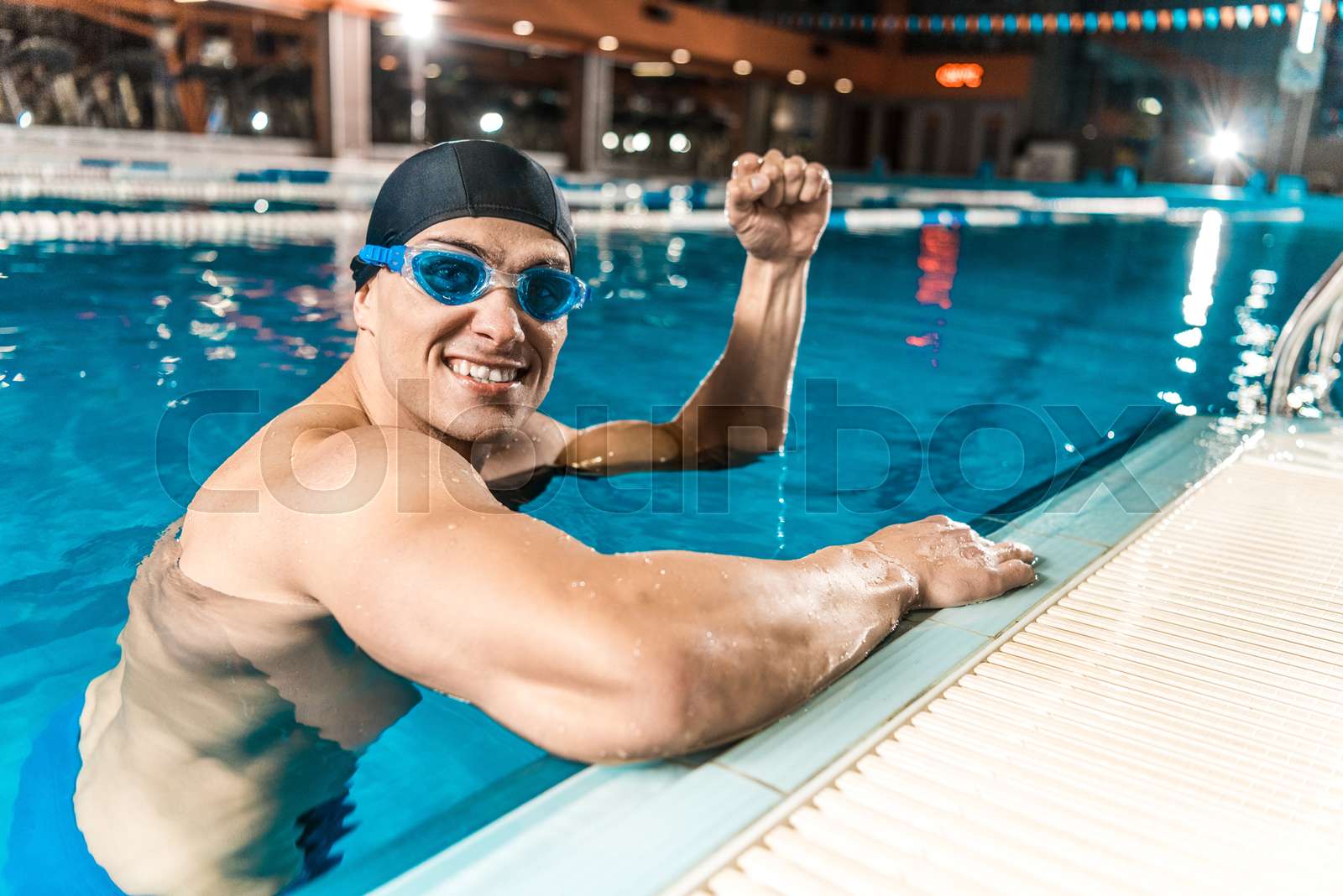winner in swimming pool | Stock image | Colourbox