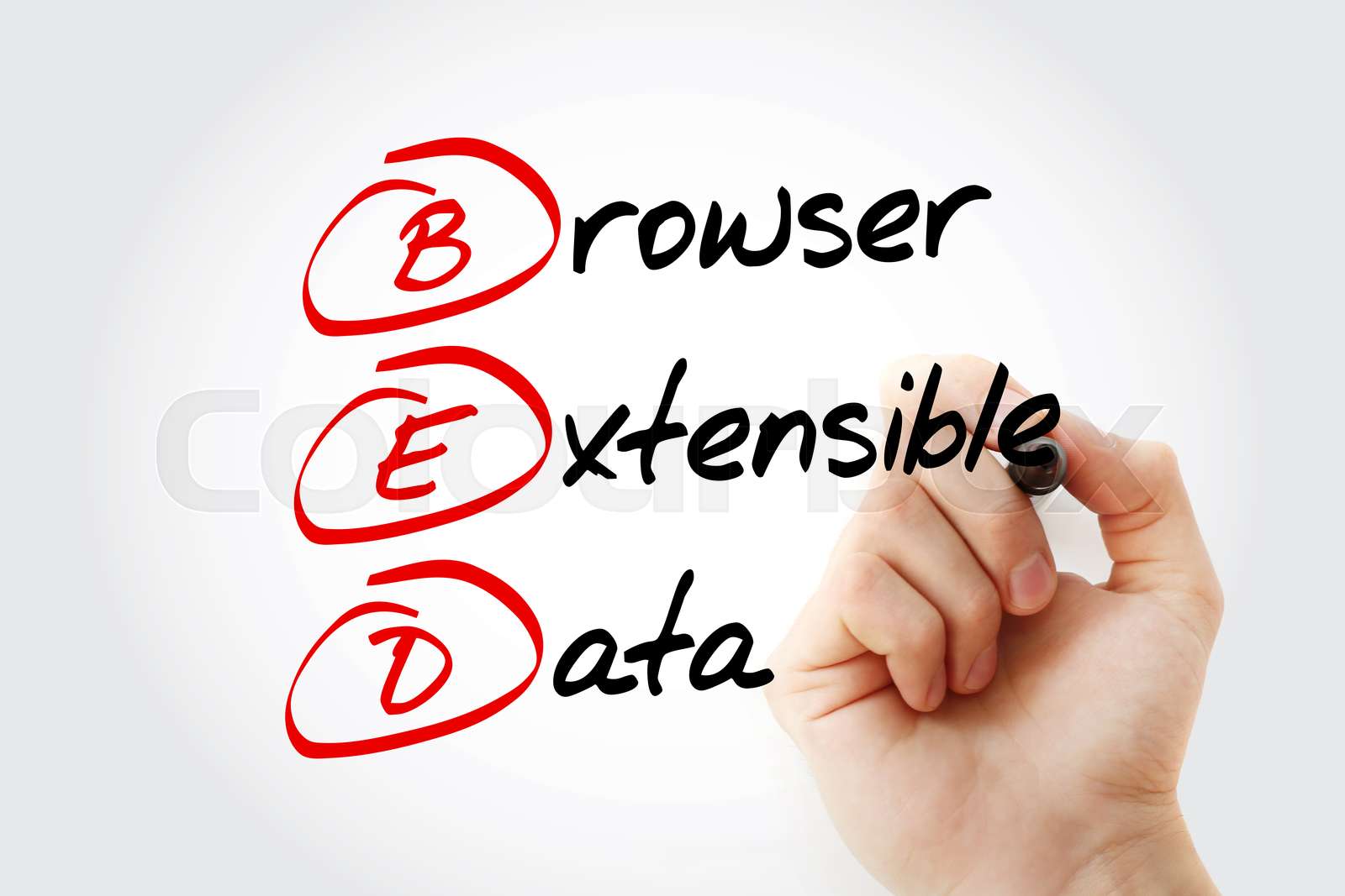 BED - Browser Extensible Data | Stock image | Colourbox