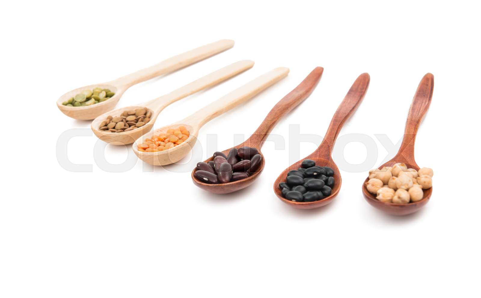set of spoon beans isolated | Stock image | Colourbox