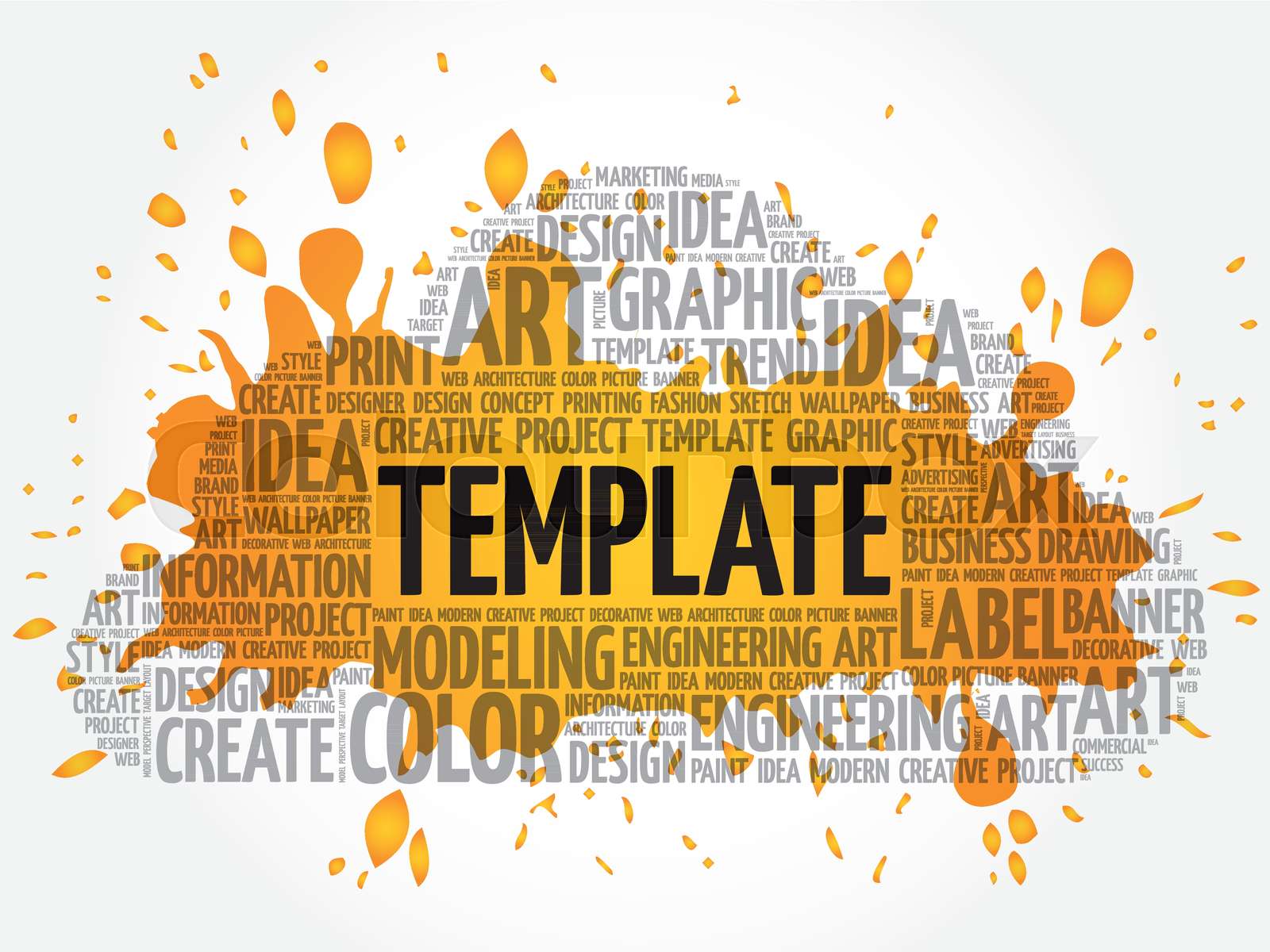 TEMPLATE word cloud | Stock vector | Colourbox