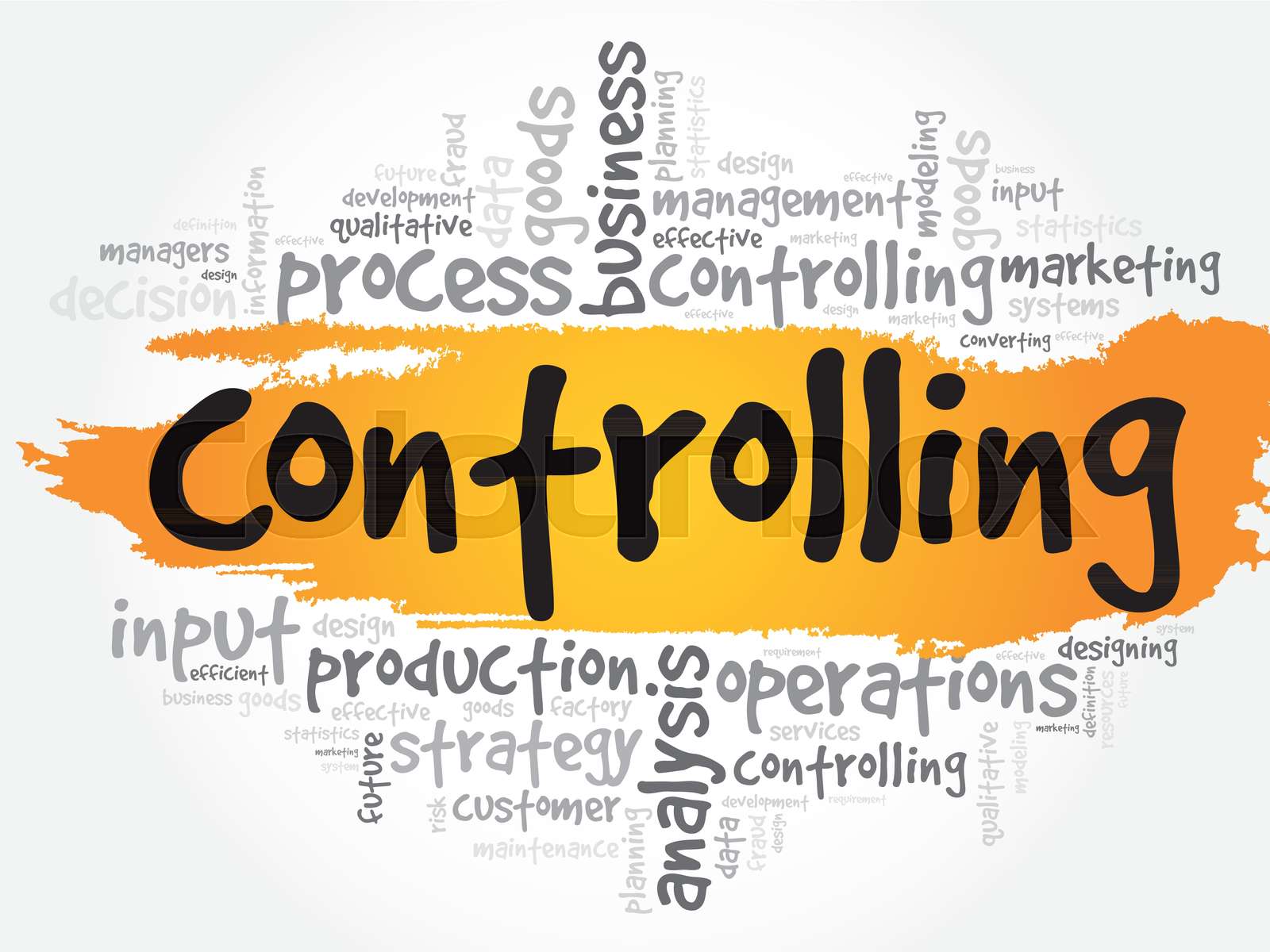 Controlling word cloud collage | Stock vector | Colourbox