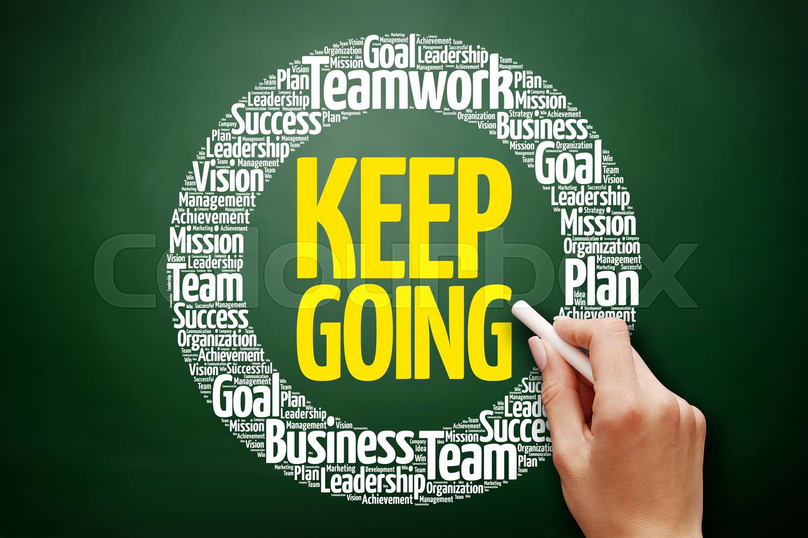 Keep Going word cloud collage | Stock image | Colourbox