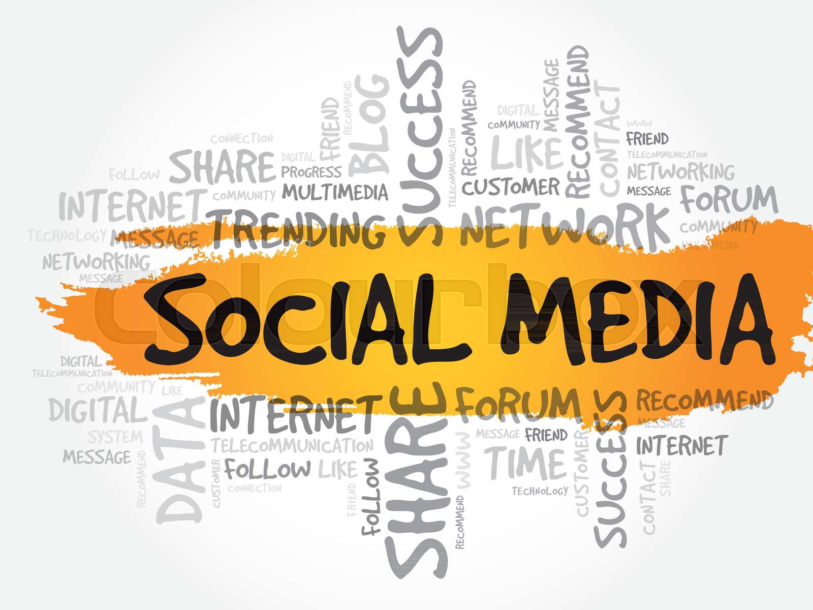 Social Media word cloud | Stock vector | Colourbox
