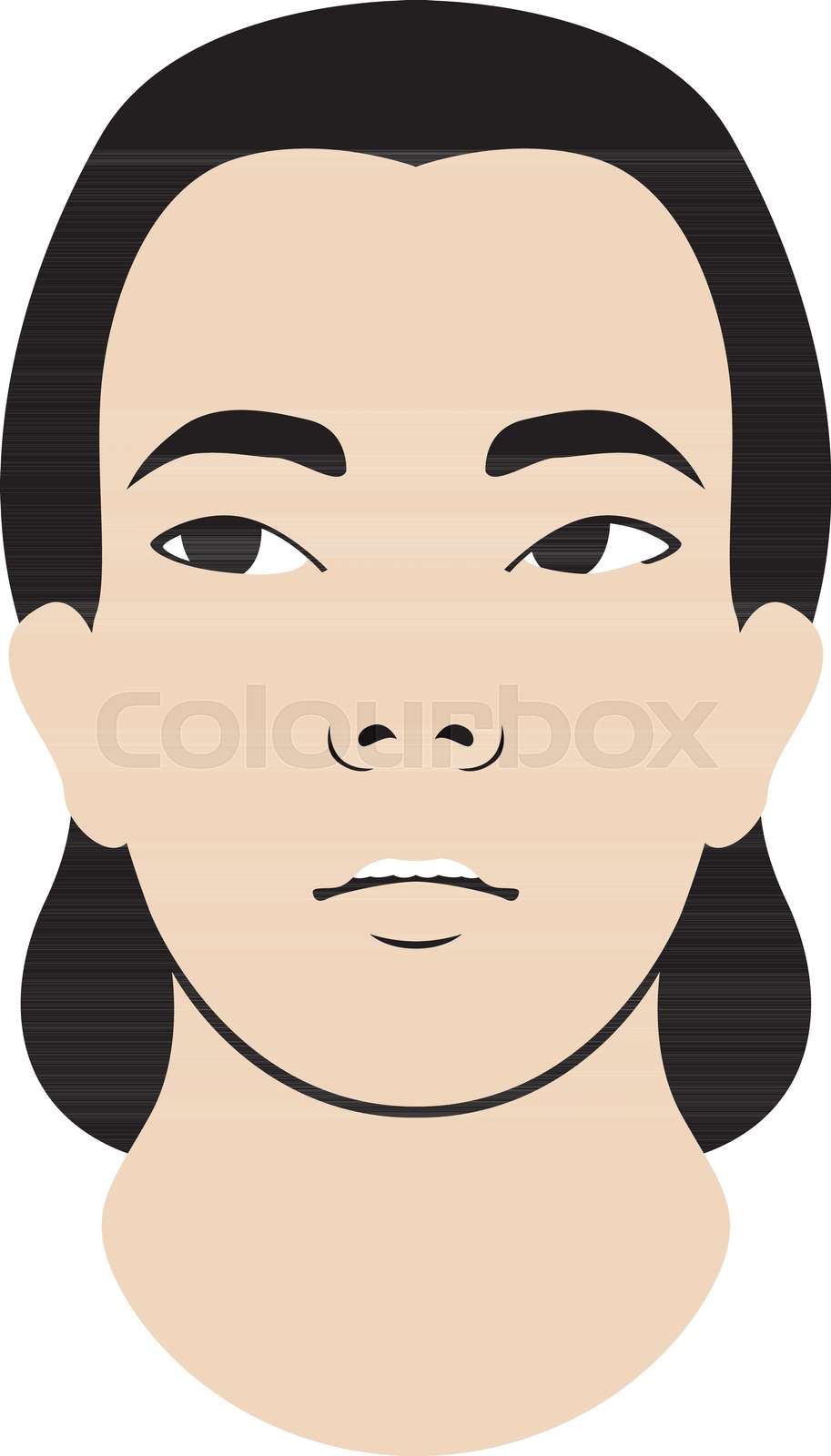 women chine face vector illustration flat | Stock vector | Colourbox