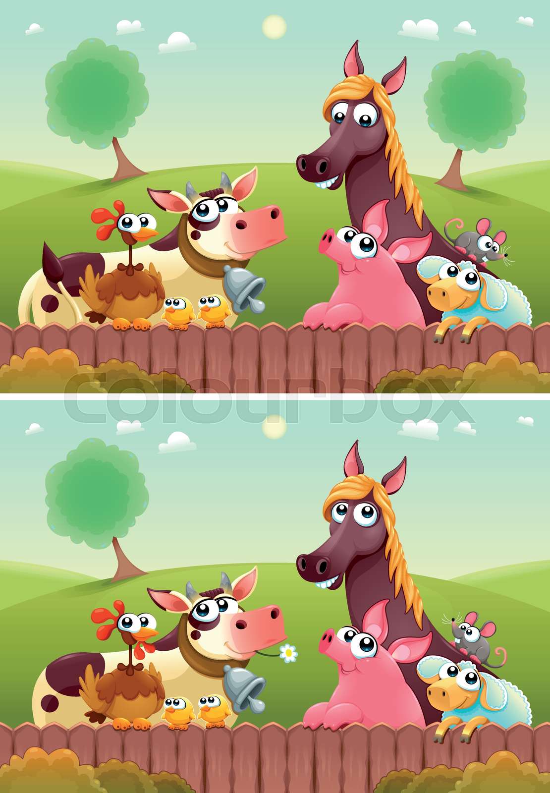 Spot the differences | Stock vector | Colourbox