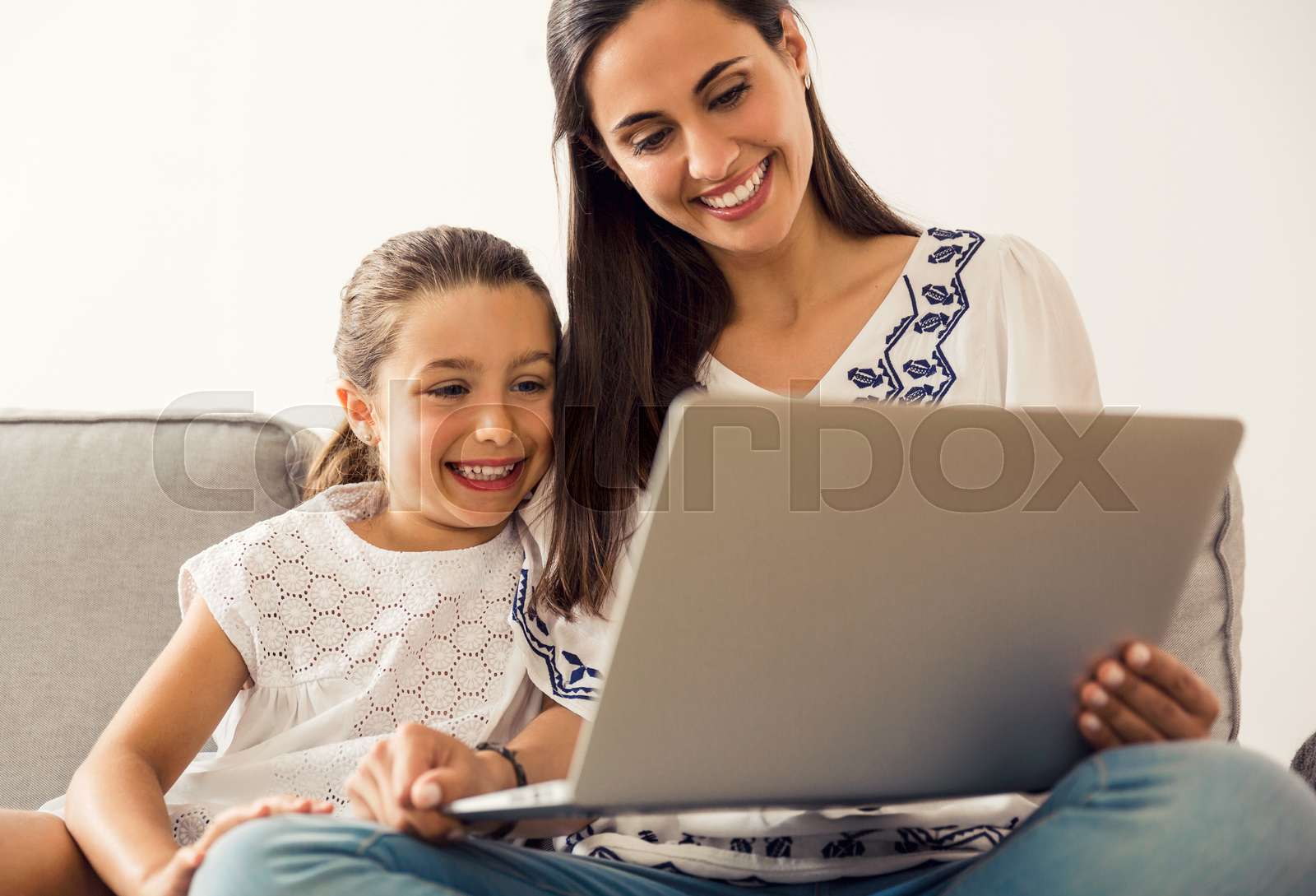 Mother and Daughter at home | Stock image | Colourbox
