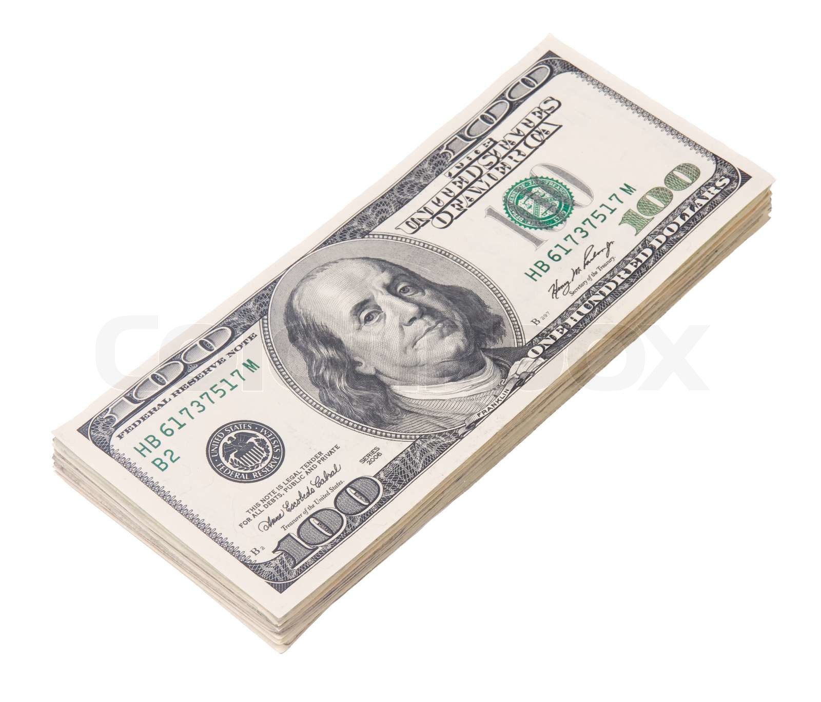 packet of U.S. dollars | Stock image | Colourbox