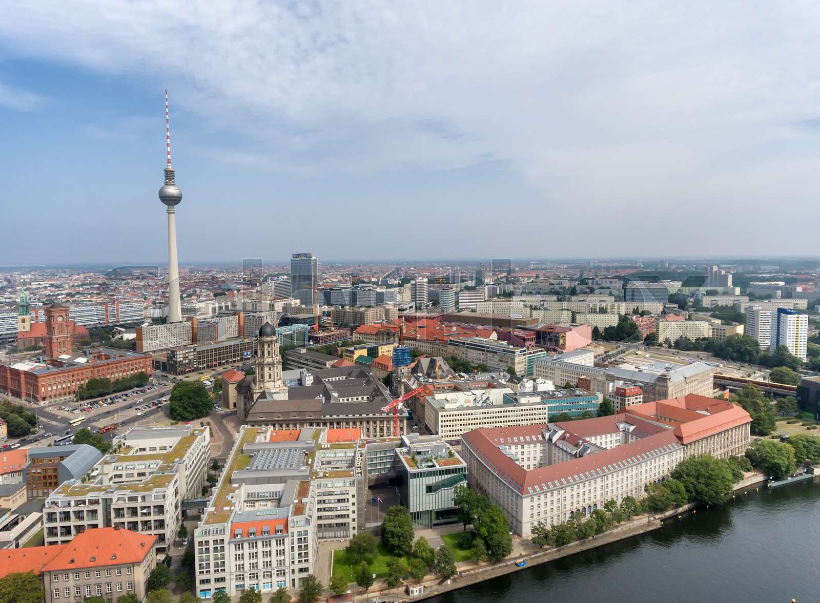 Berlin, Germany. Aerial city view with main landmarks | Stock image ...