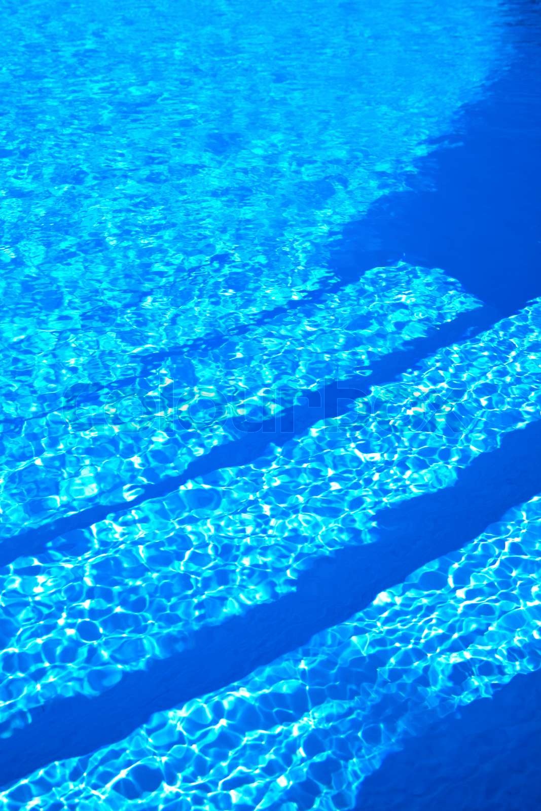 Close-up of beautiful blue water ripples in a swimming pool | Stock ...