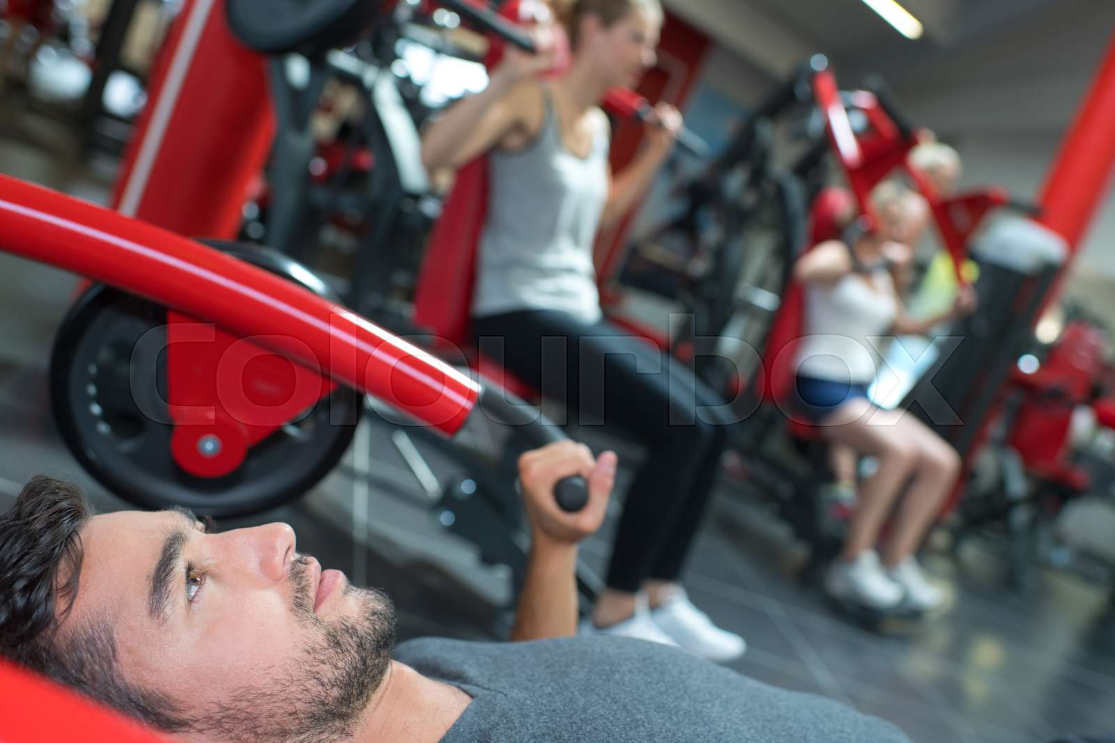 athlete powerlifter exercise bench press in powerlifting competitions ...