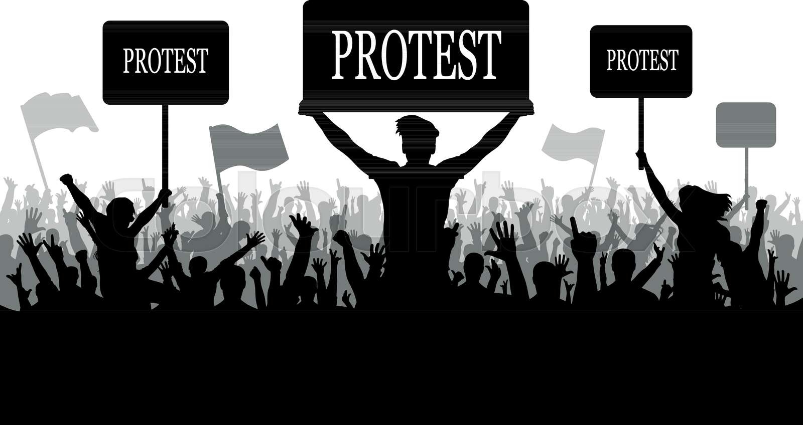 People Protesting Clipart