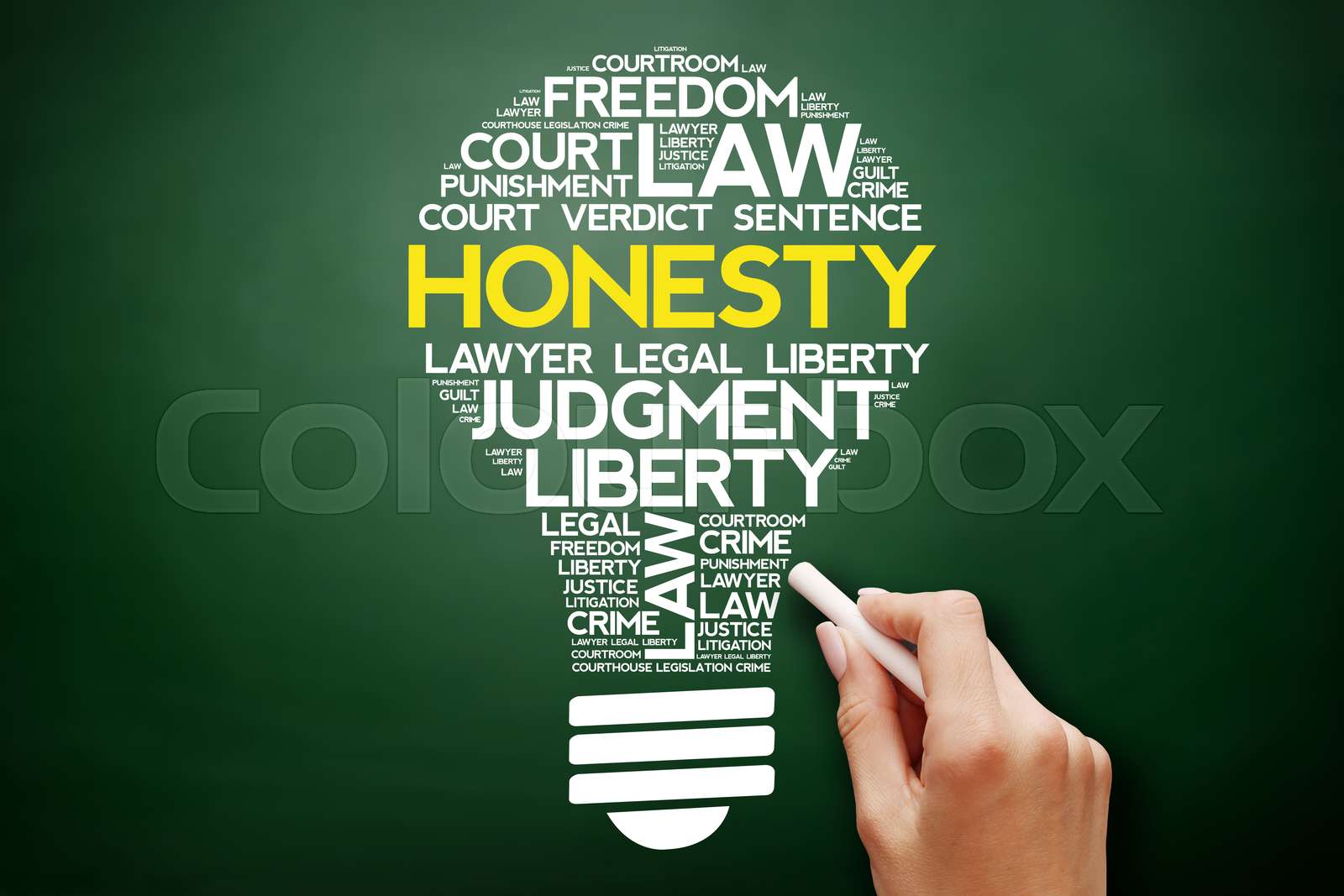 Honesty bulb word cloud collage | Stock image | Colourbox