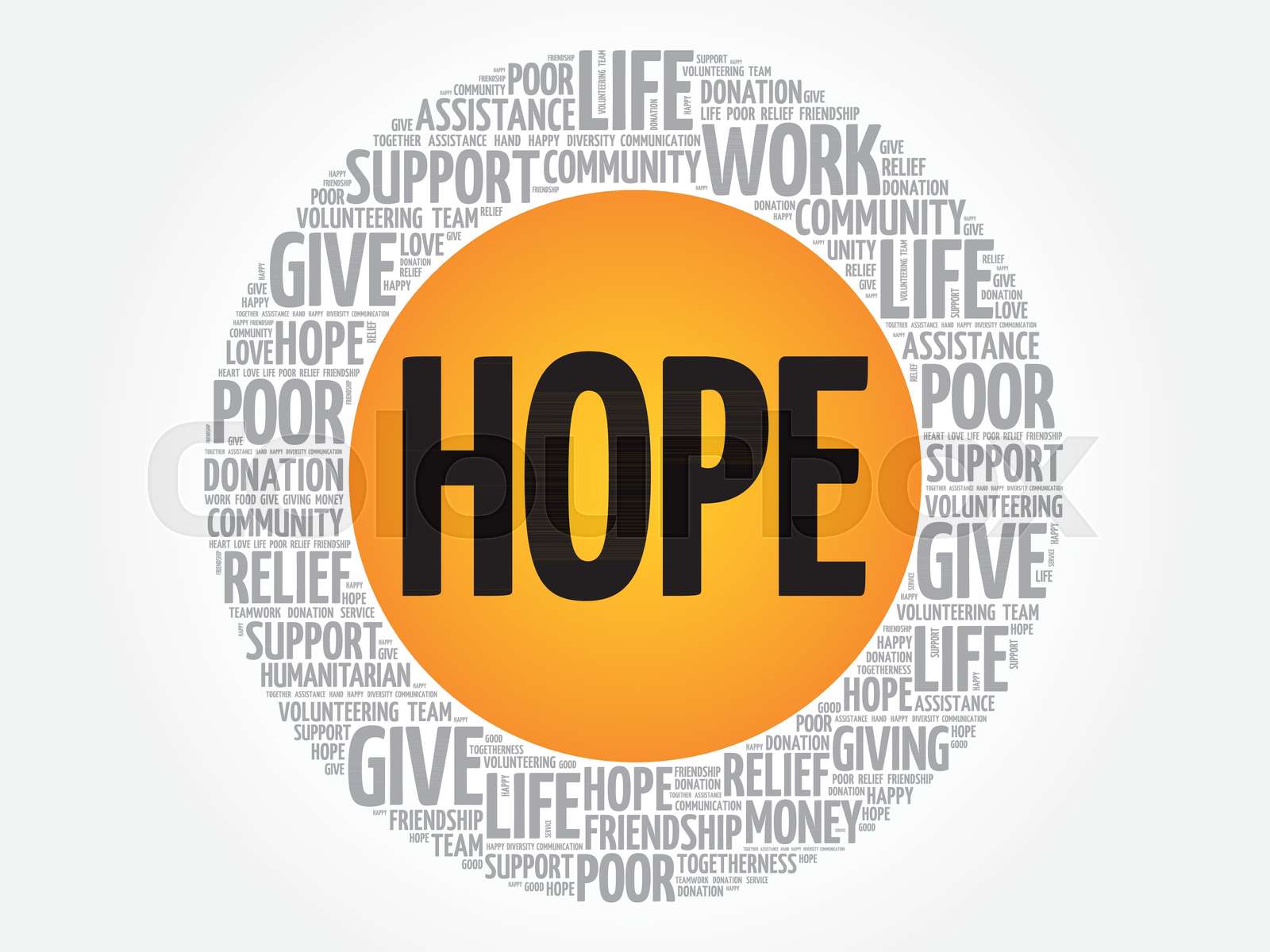 HOPE word cloud collage | Stock vector | Colourbox