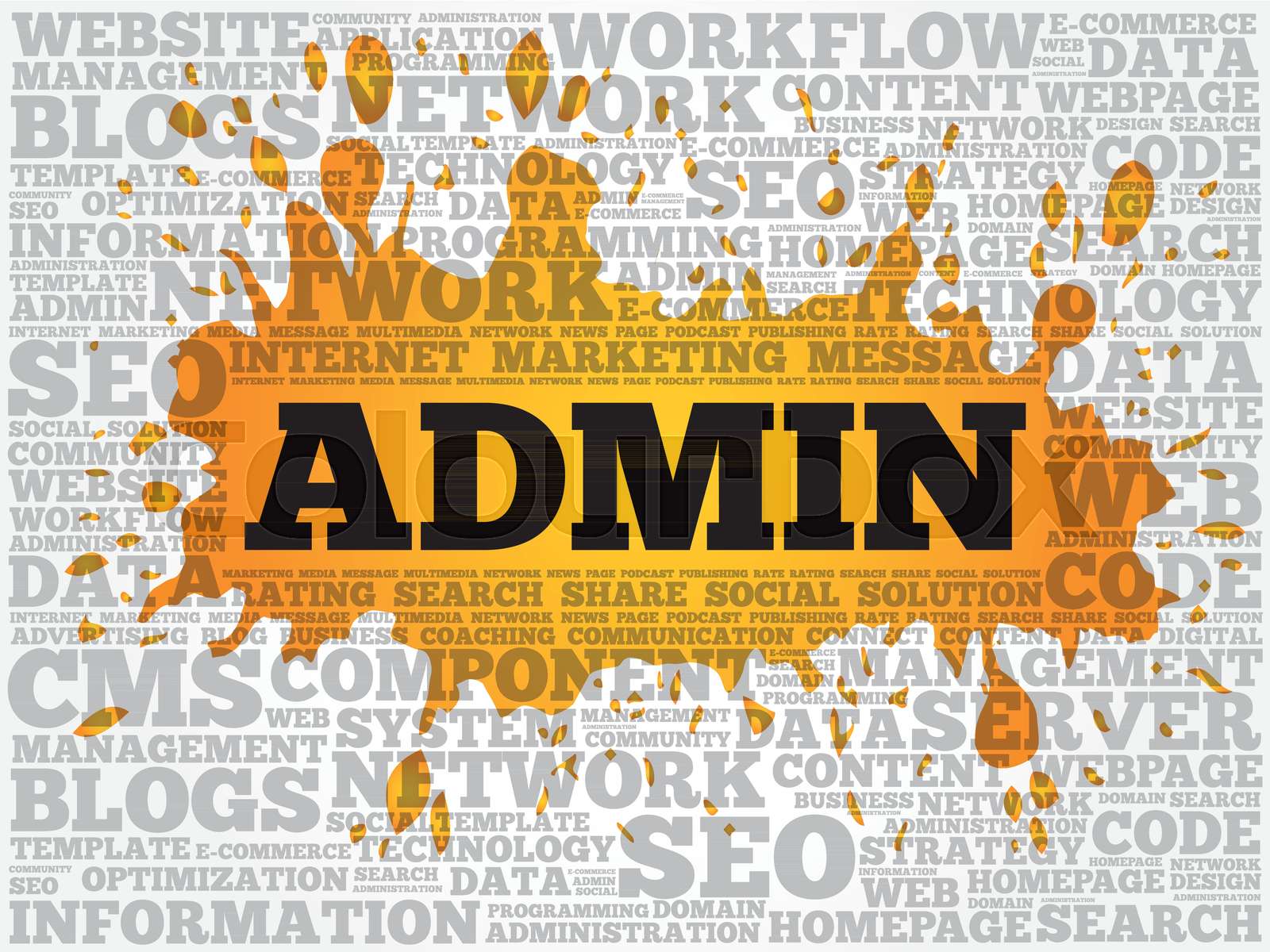 ADMIN word cloud collage | Stock vector | Colourbox