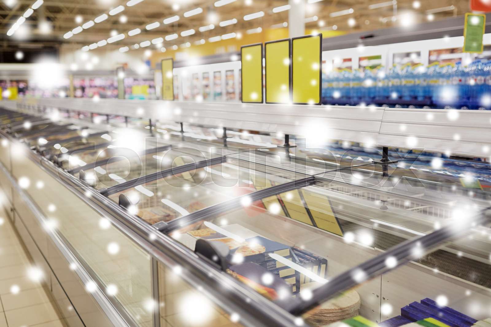 freezers at grocery store | Stock image | Colourbox