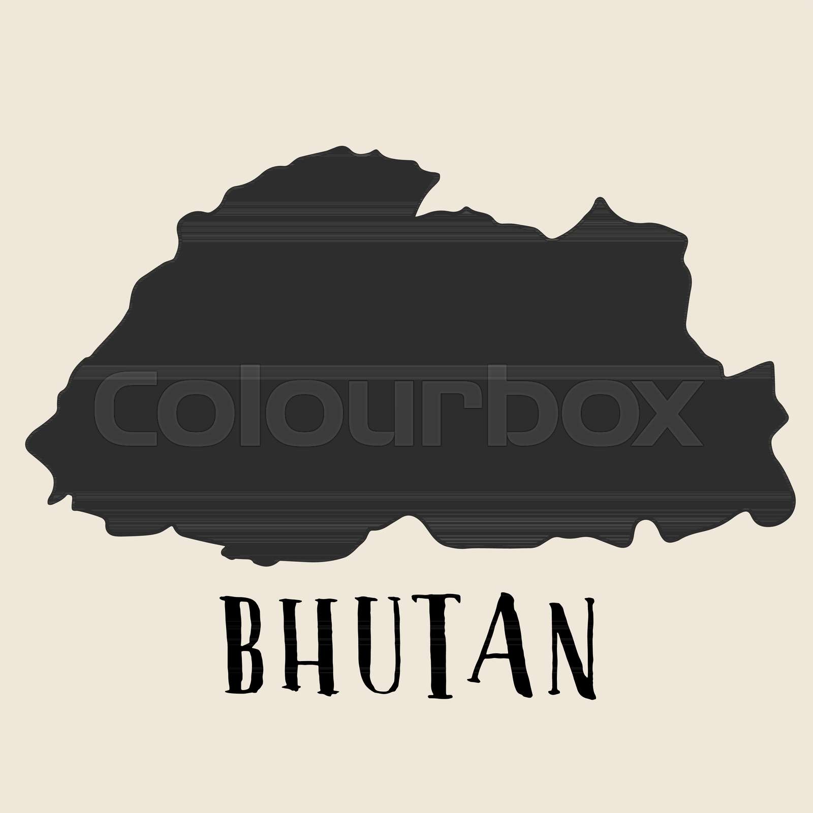 Doodle Freehand map sketch of Bhutan ,Vector Illustration | Stock ...