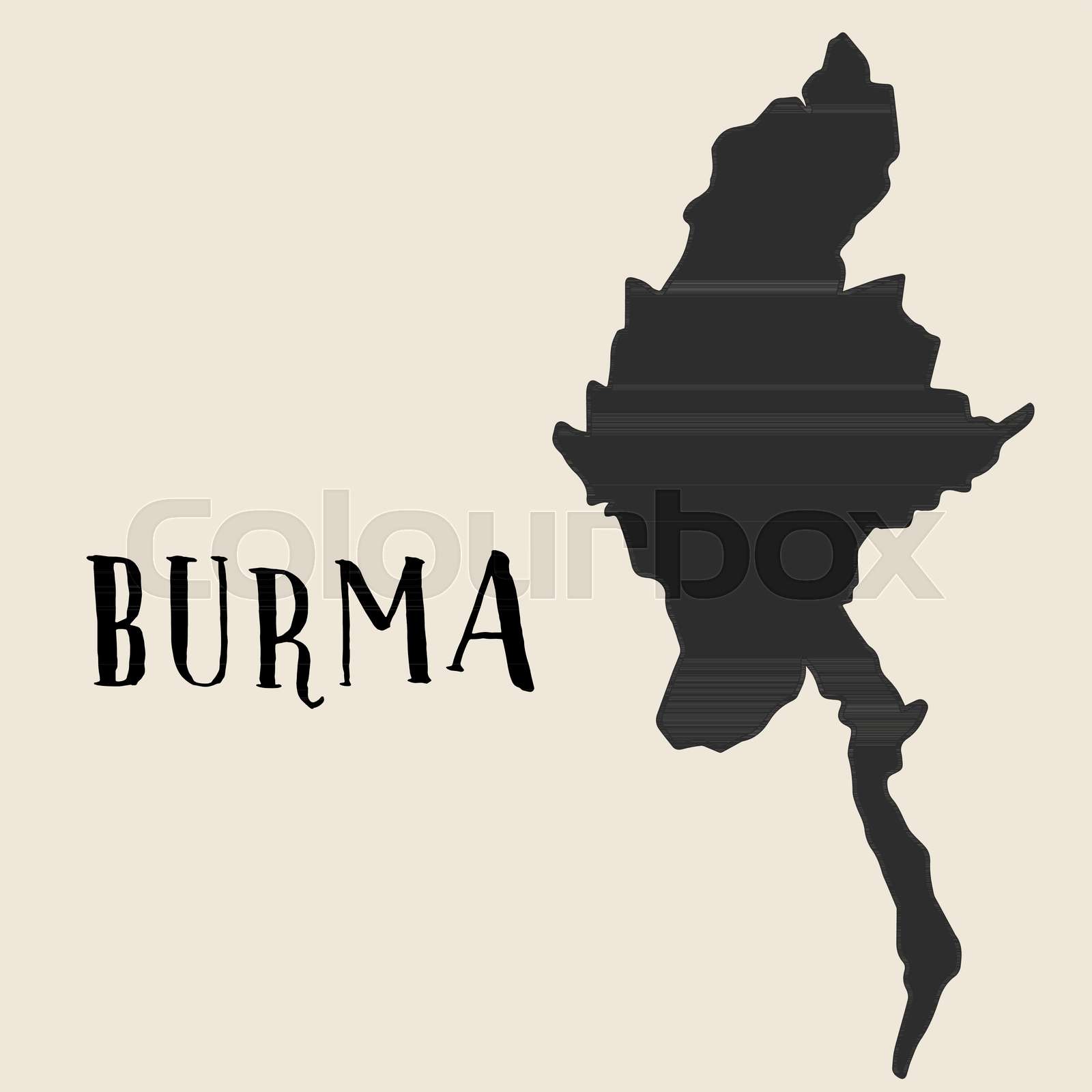 Doodle Freehand map sketch of Burma ,Vector Illustration | Stock vector ...