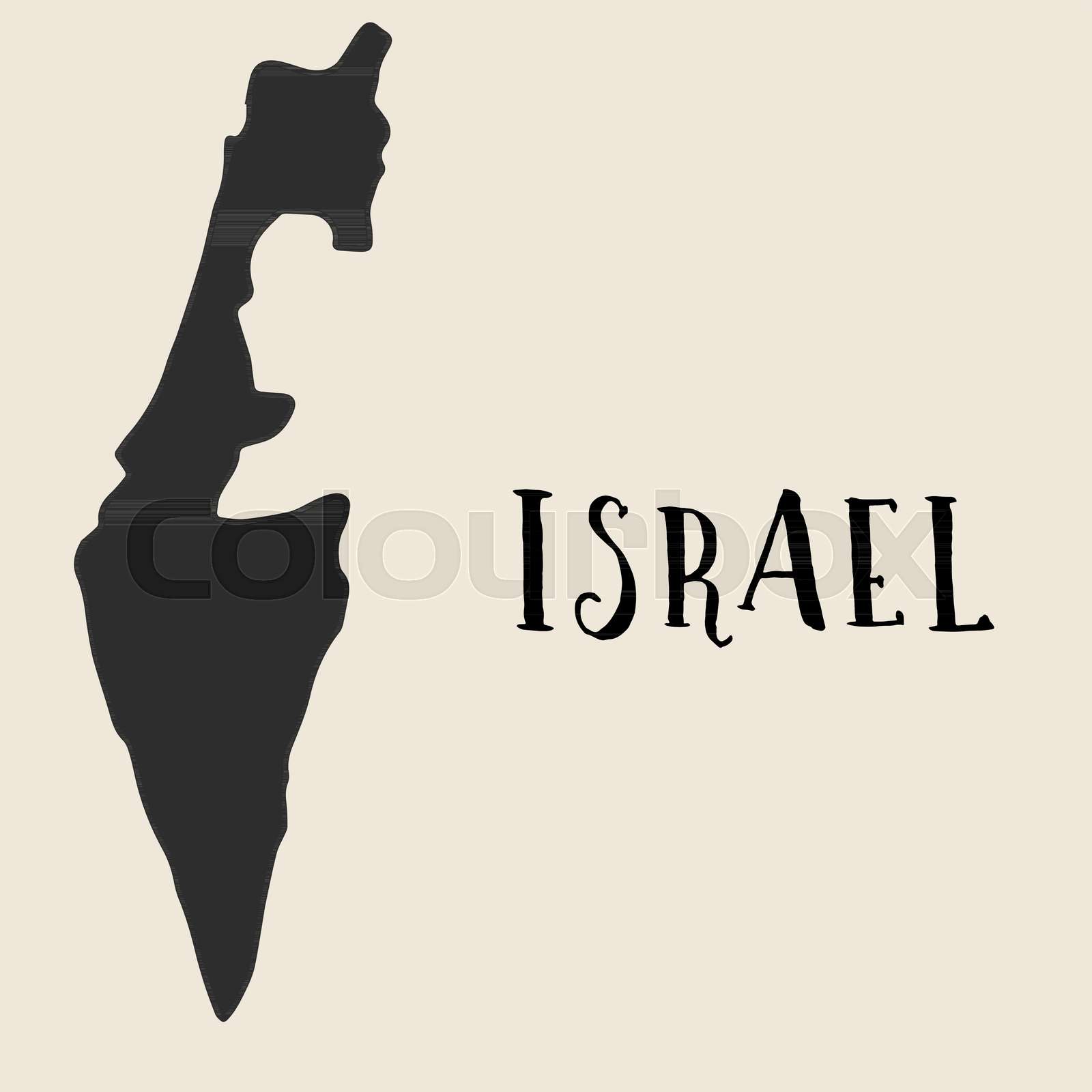 Doodle Freehand map sketch of Israel ,Vector Illustration | Stock ...