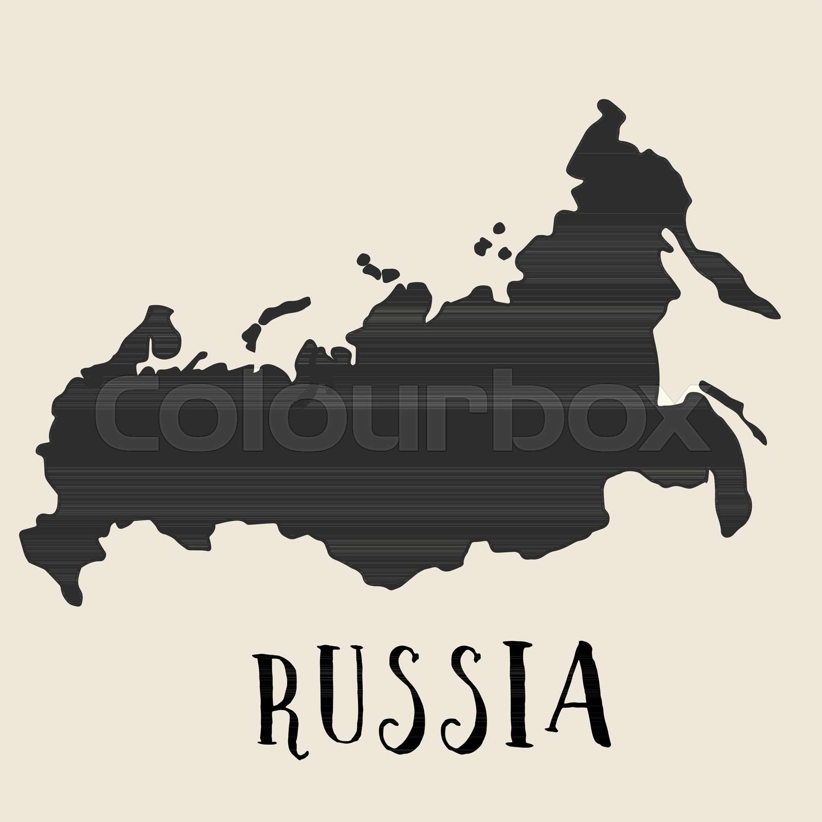 Doodle Freehand map sketch of Russia ,Vector Illustration | Stock ...