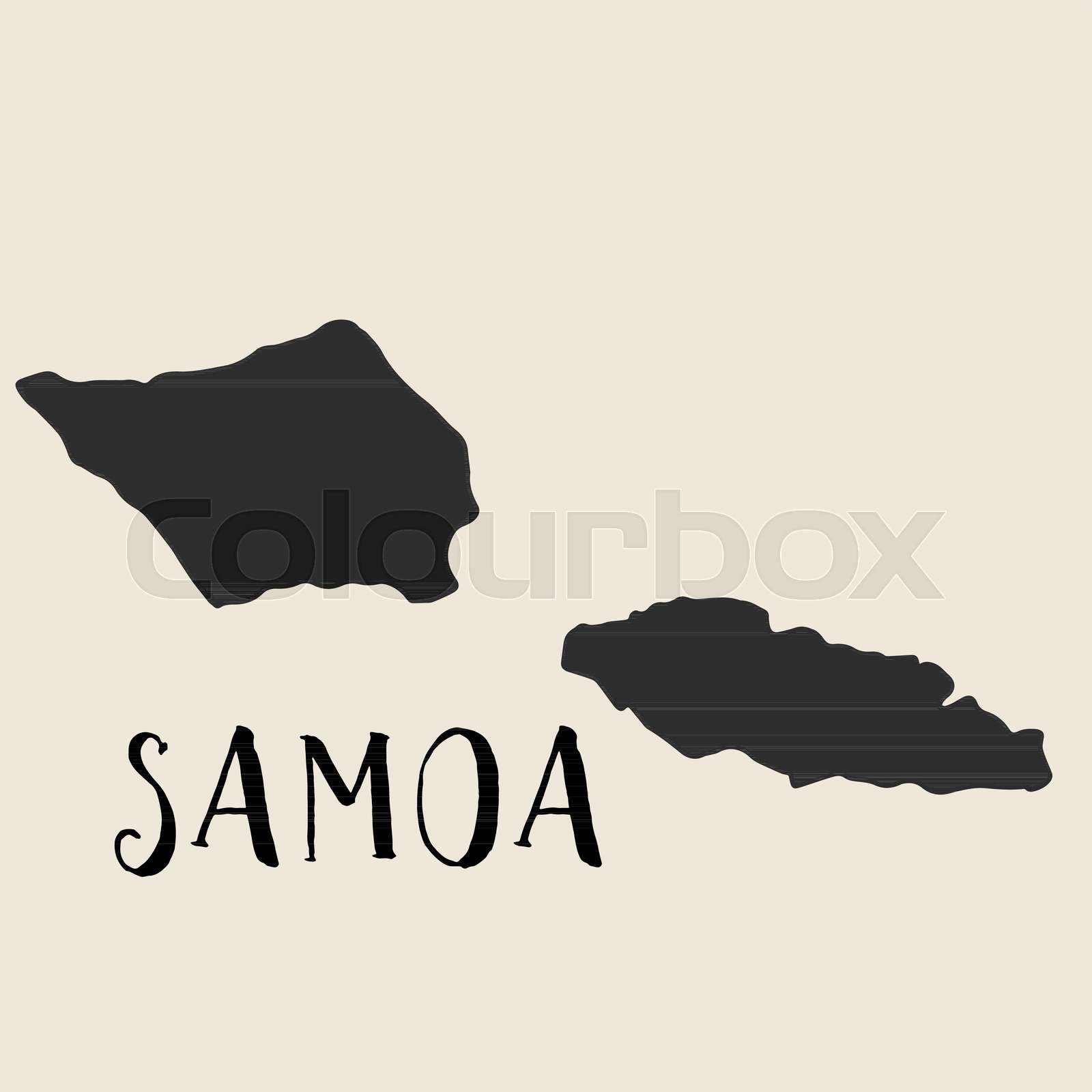 Doodle Freehand map sketch of Samoa ,Vector Illustration | Stock vector ...