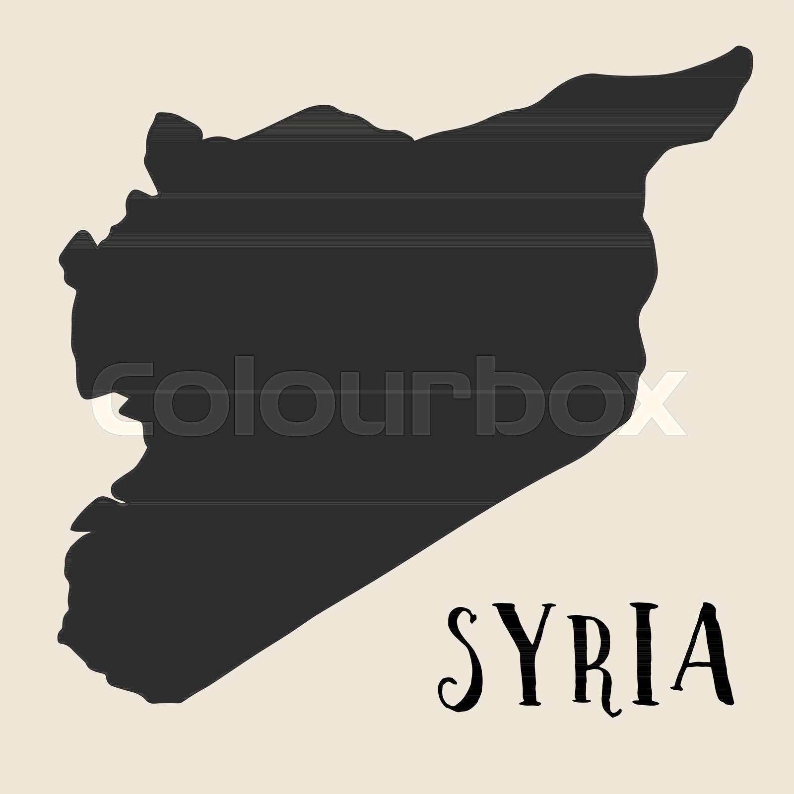 Doodle Freehand map sketch of Syria ,Vector Illustration | Stock vector ...