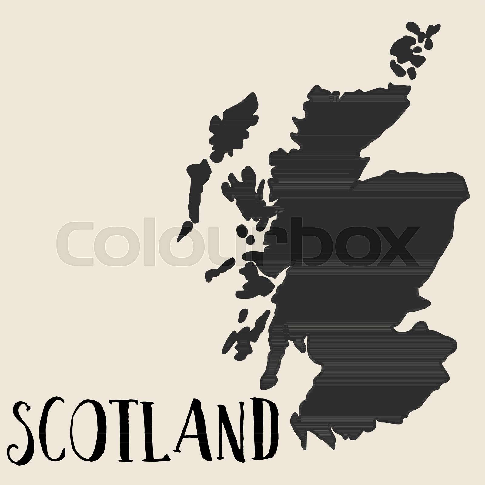 Doodle Freehand map sketch of Scotland ,Vector Illustration | Stock ...