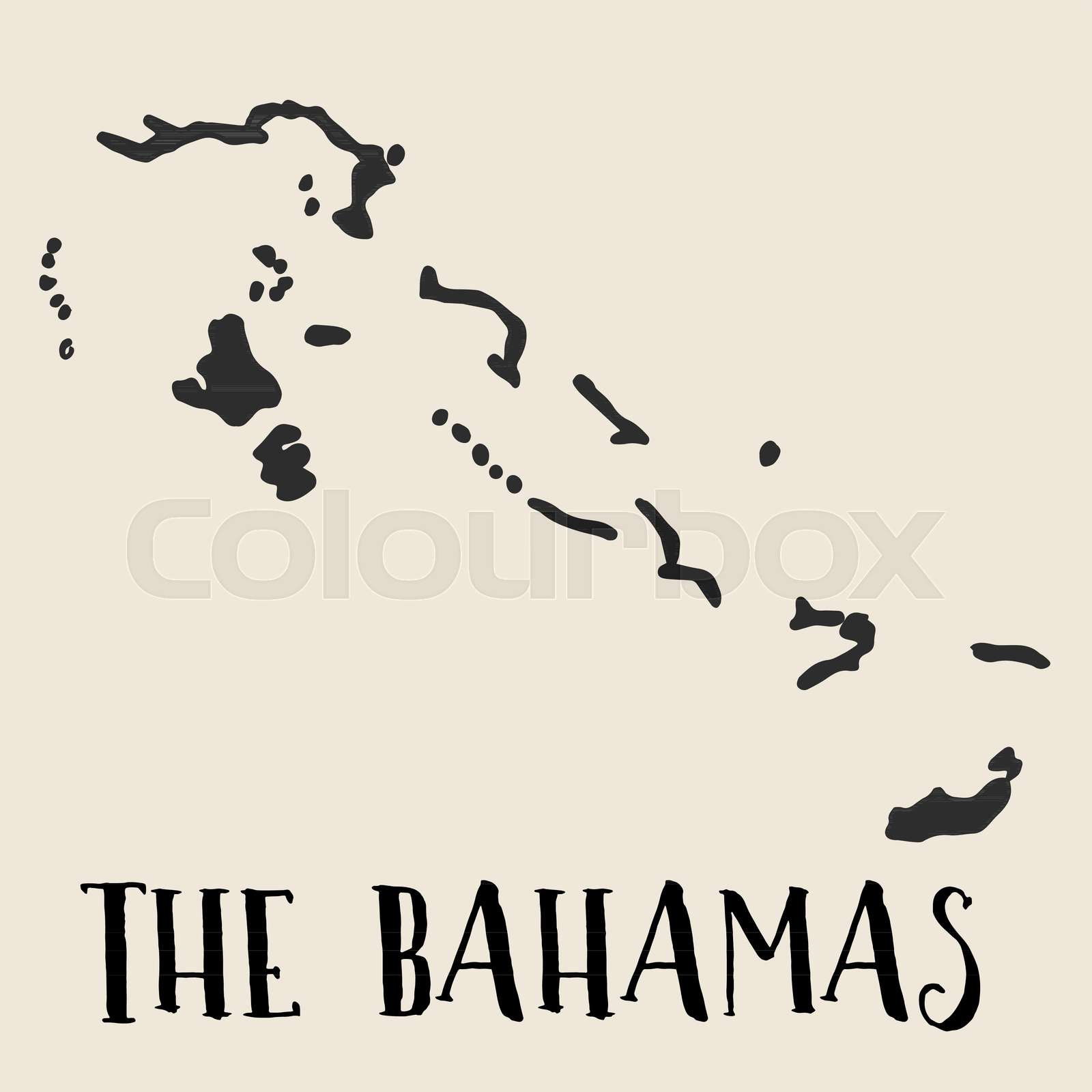Doodle Freehand map sketch of The Bahamas ,Vector Illustration | Stock ...