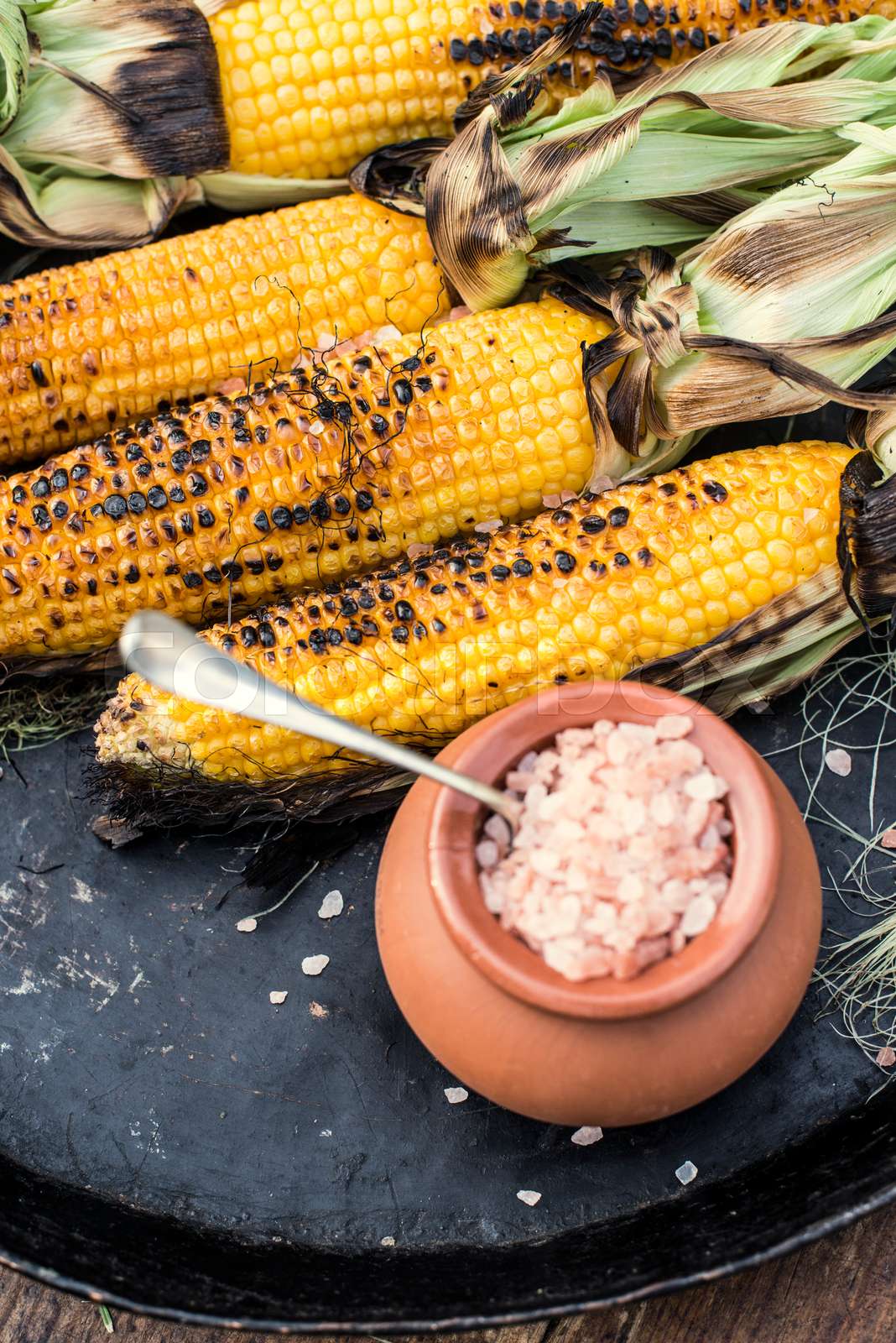 Roasted corn salted | Stock image | Colourbox
