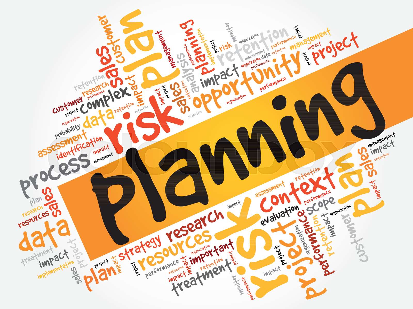 PLANNING word cloud | Stock vector | Colourbox
