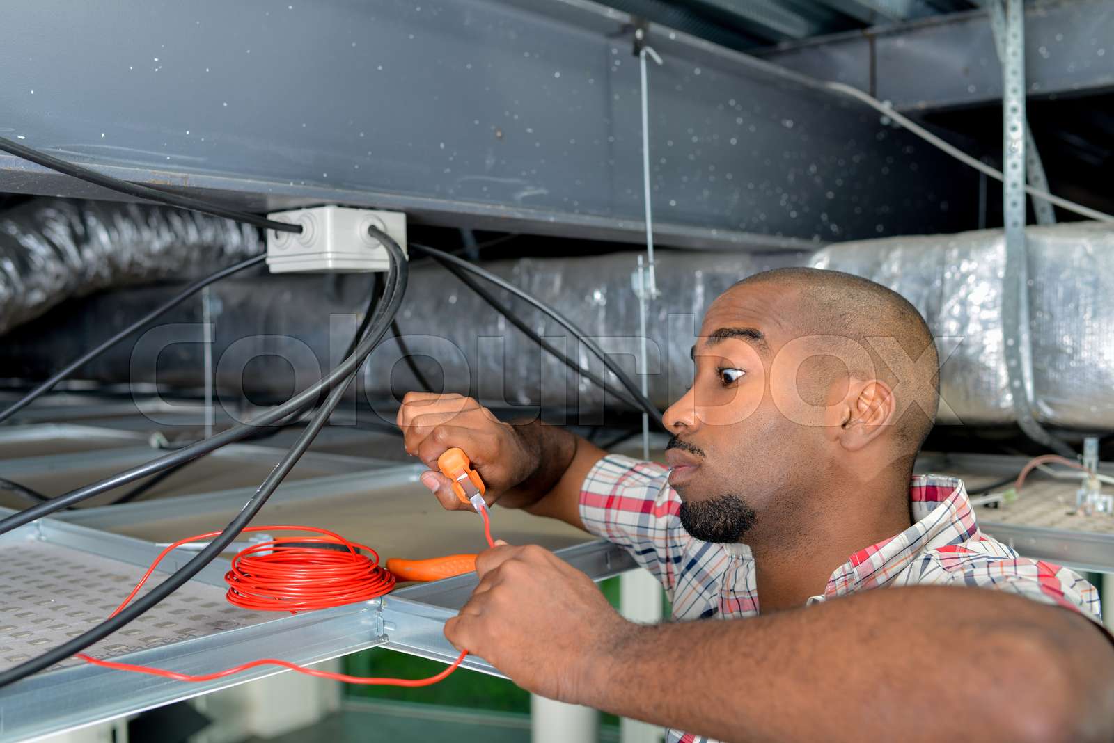 electrician wiring | Stock image | Colourbox