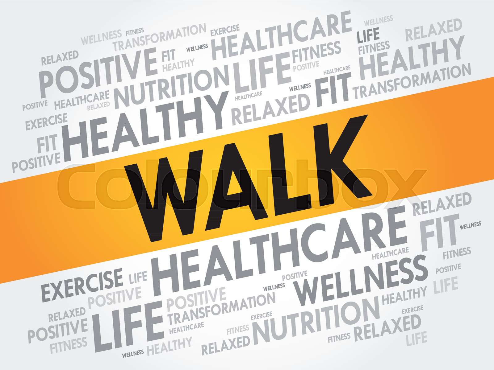 WALK word cloud, fitness | Stock vector | Colourbox