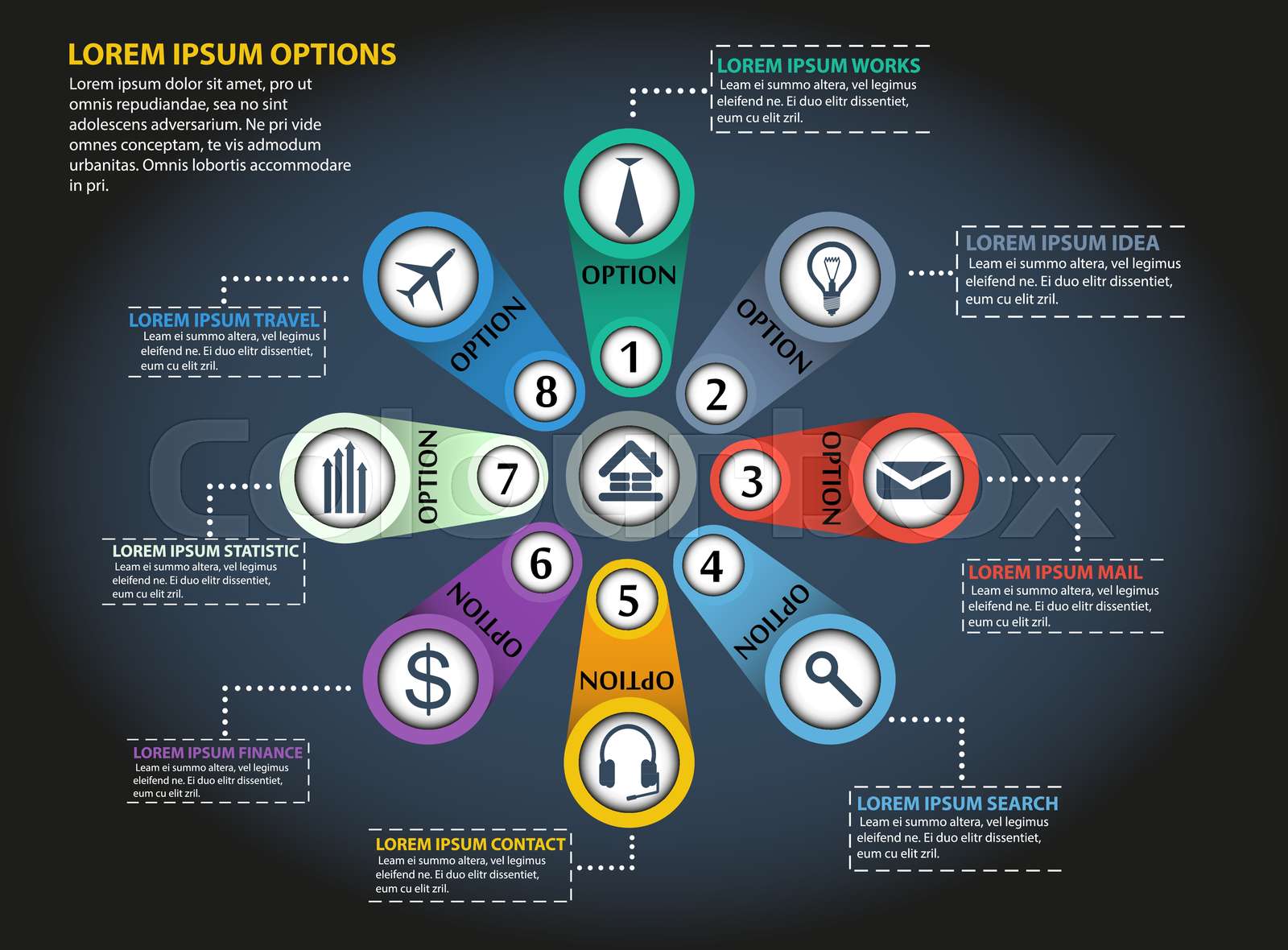 Infographic OPTION Set | Stock vector | Colourbox