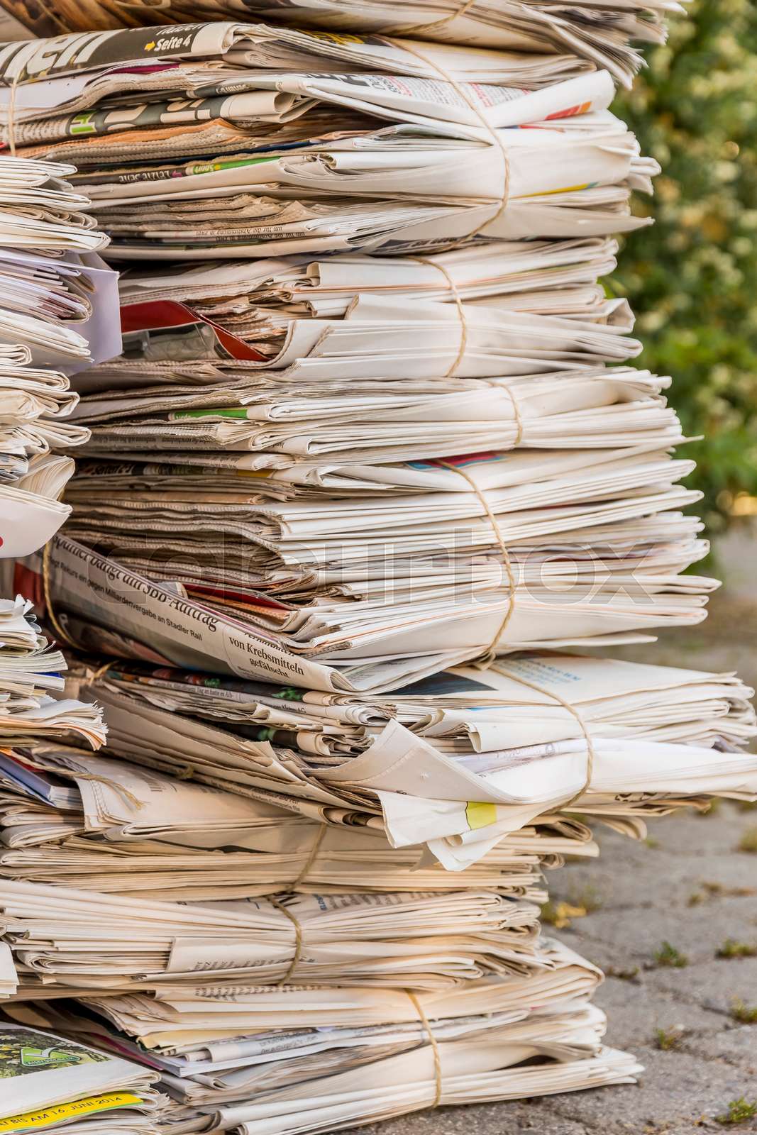 stack of old paper. old newspapers | Stock image | Colourbox