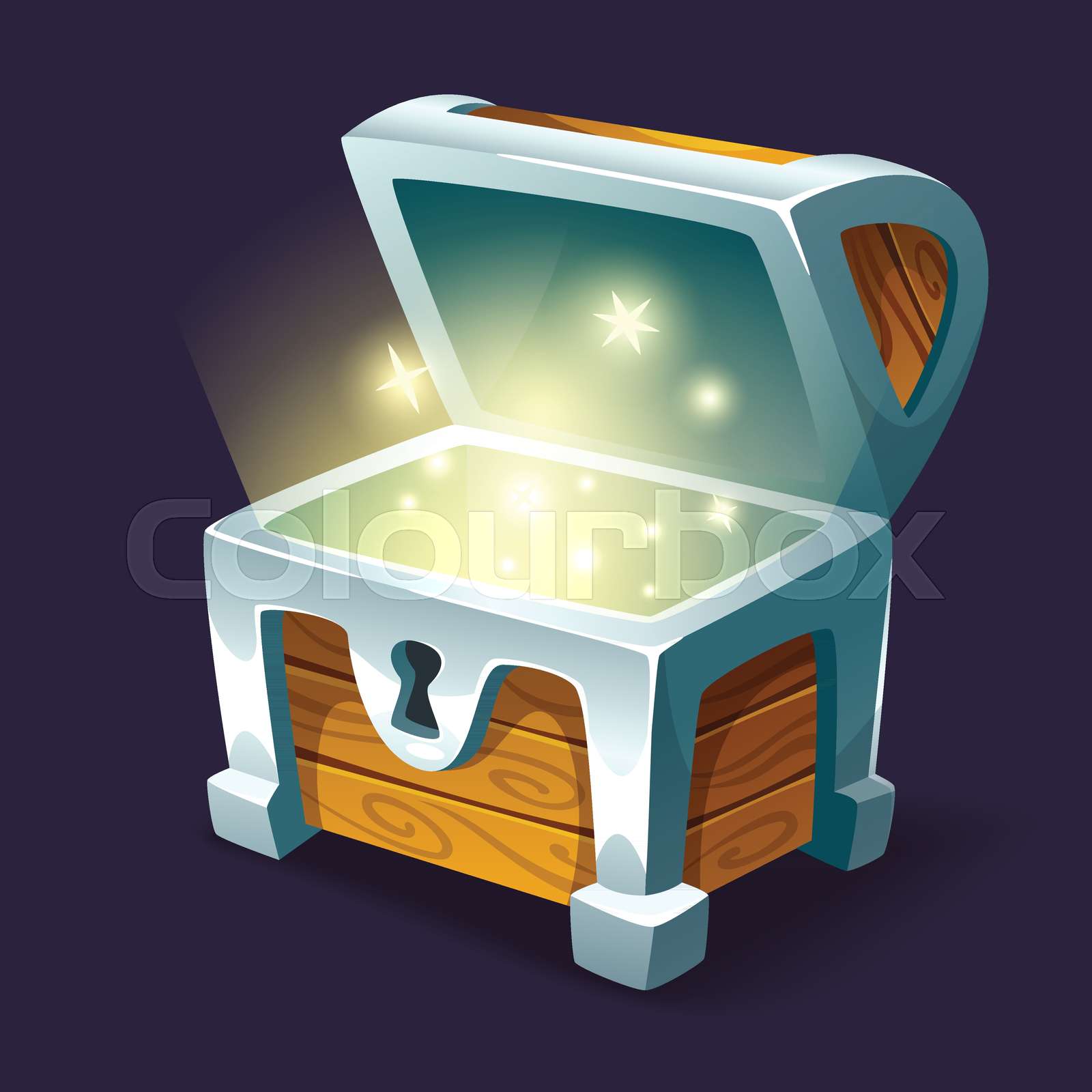 shining treasure chest | Stock vector | Colourbox