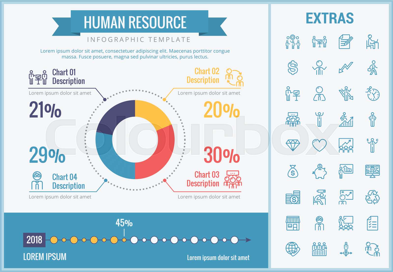 Human resource infographic template and elements. | Stock vector ...