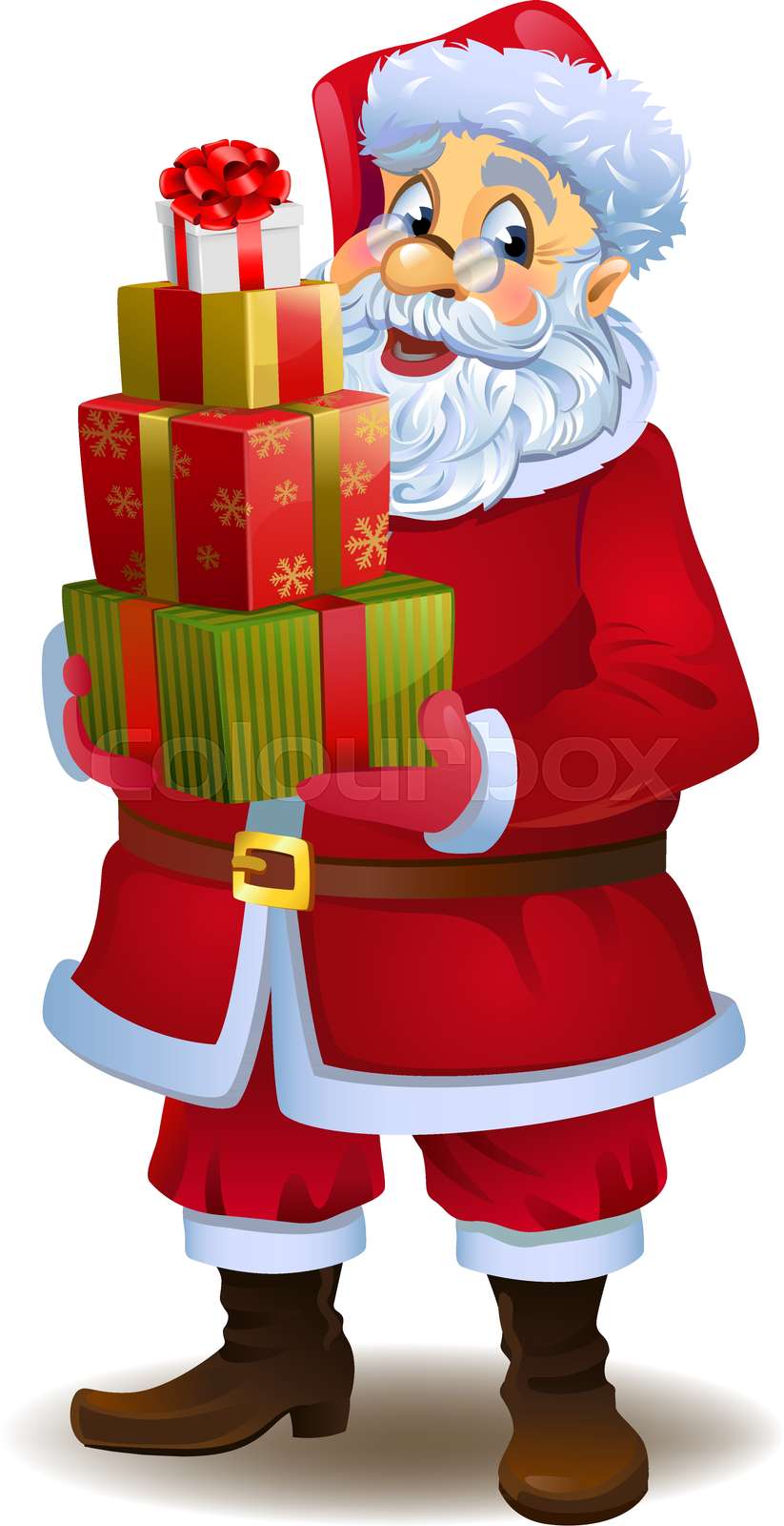 Santa Claus with gifts | Stock vector | Colourbox