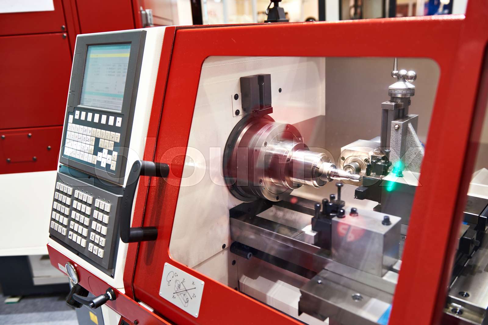 Modern lathe with CNC | Stock image | Colourbox