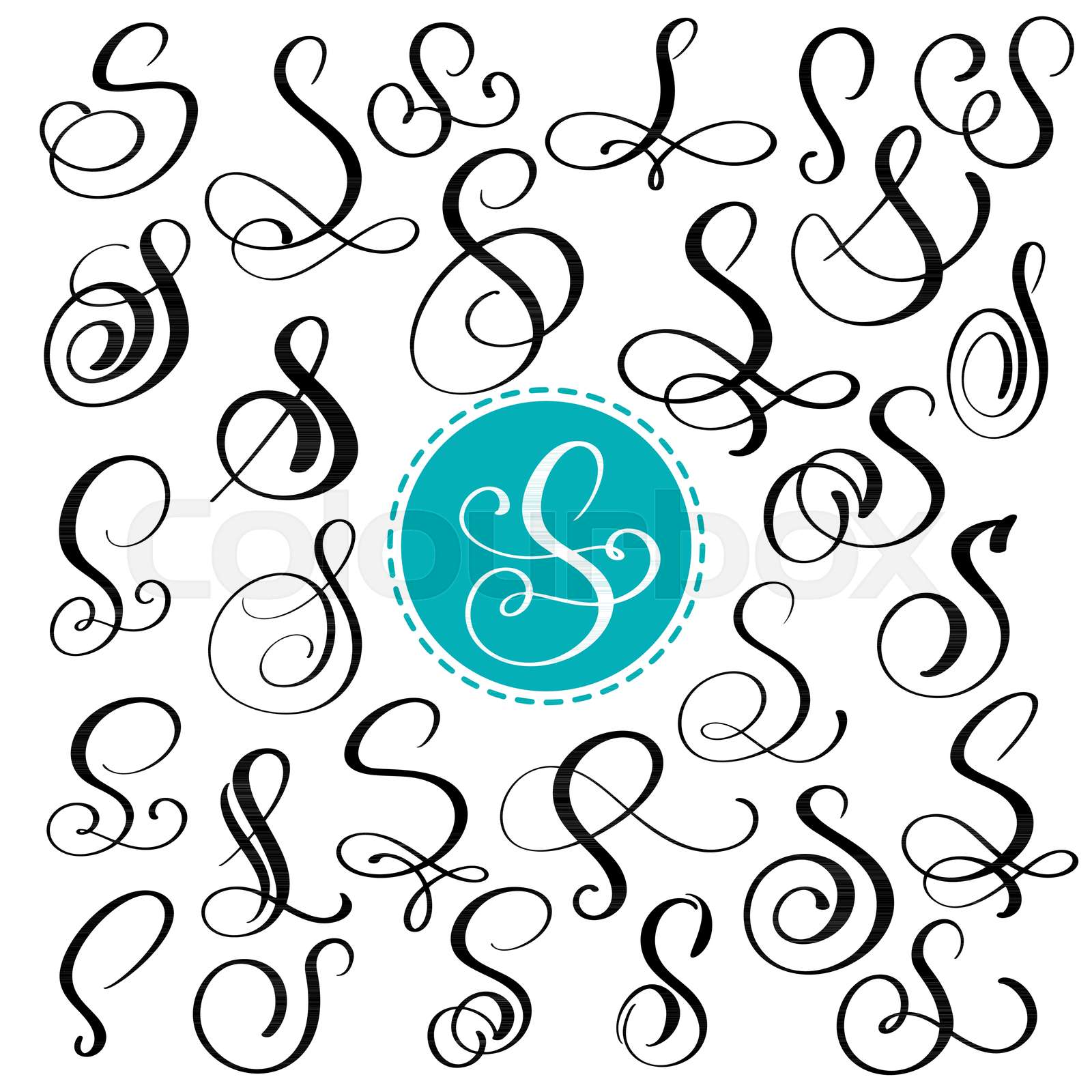 The Letter S In Calligraphy