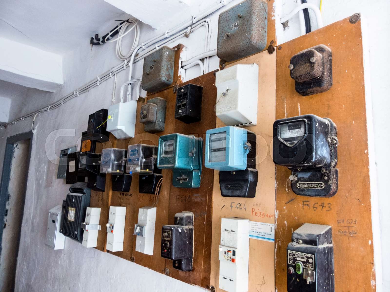 old electricity meter | Stock image | Colourbox