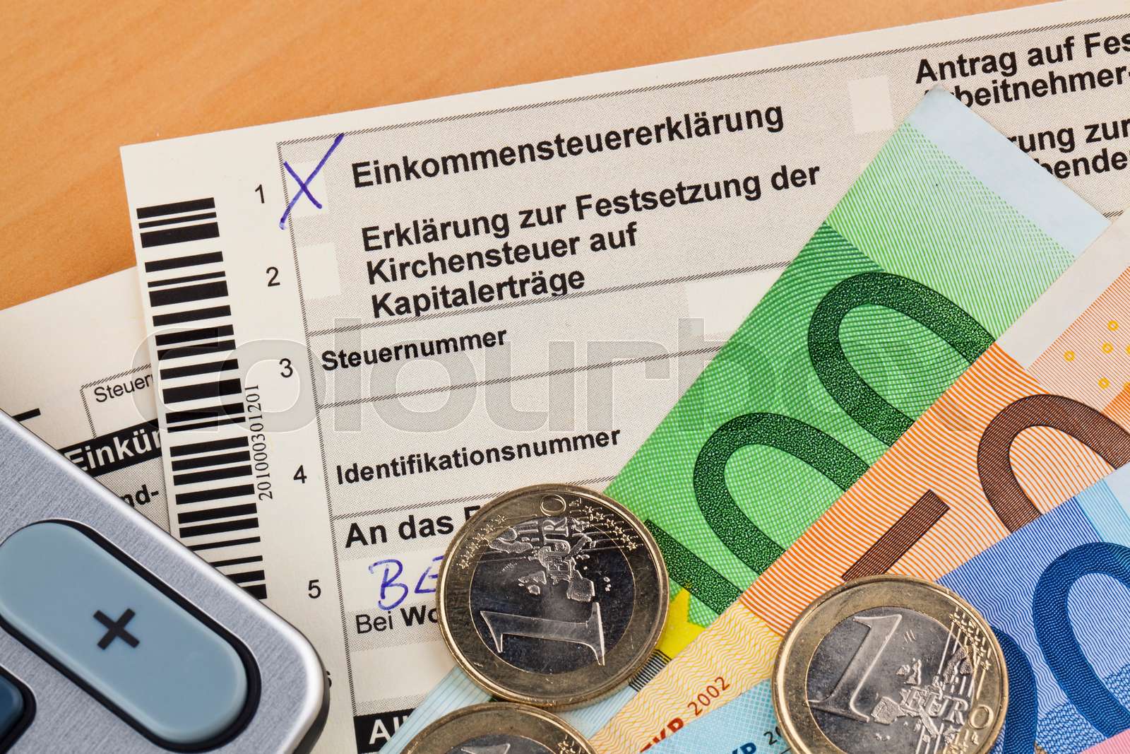 austrian income tax declaration | Stock image | Colourbox