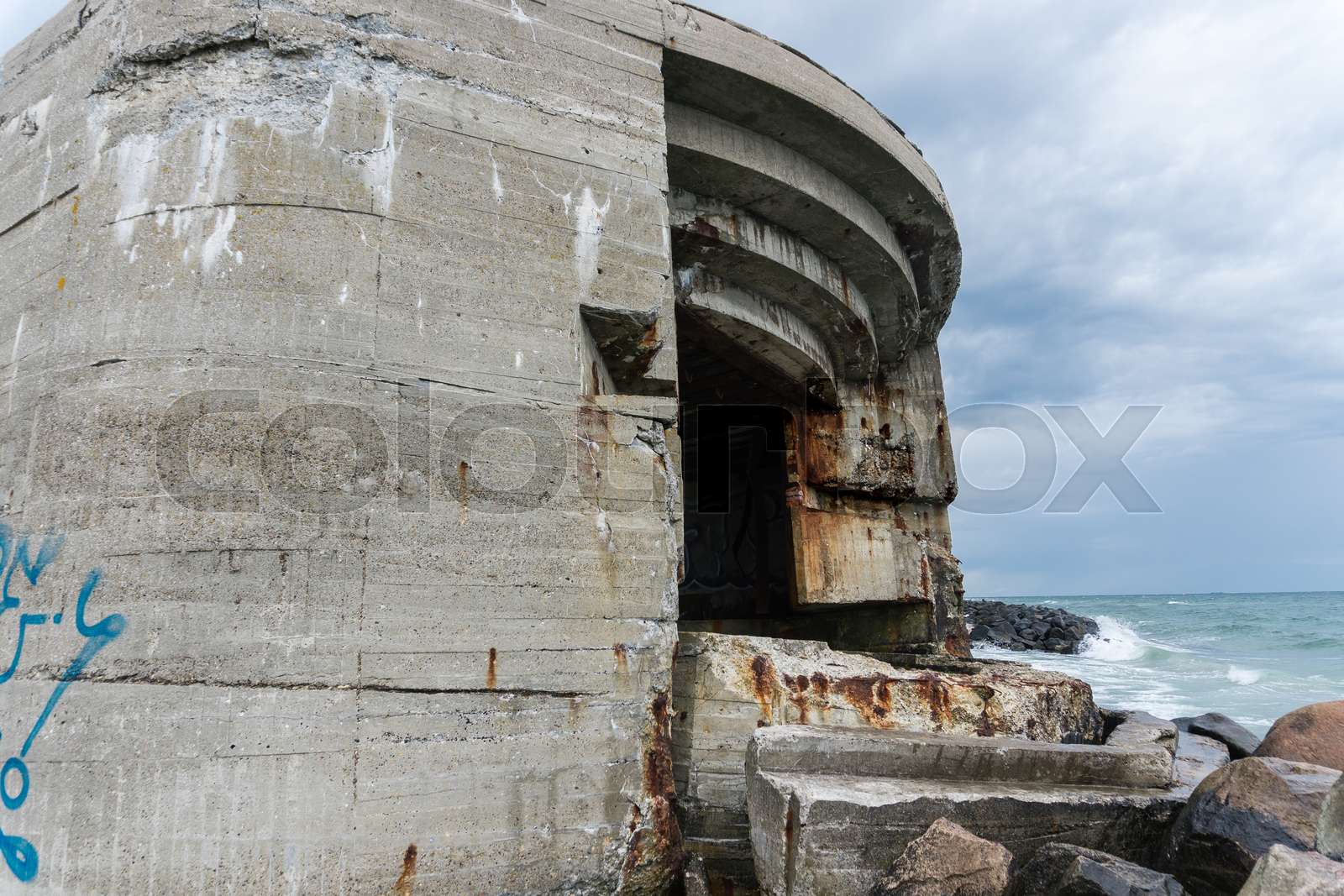 Nazi bunkers at the beach in Skagen, Denmark | Stock image | Colourbox