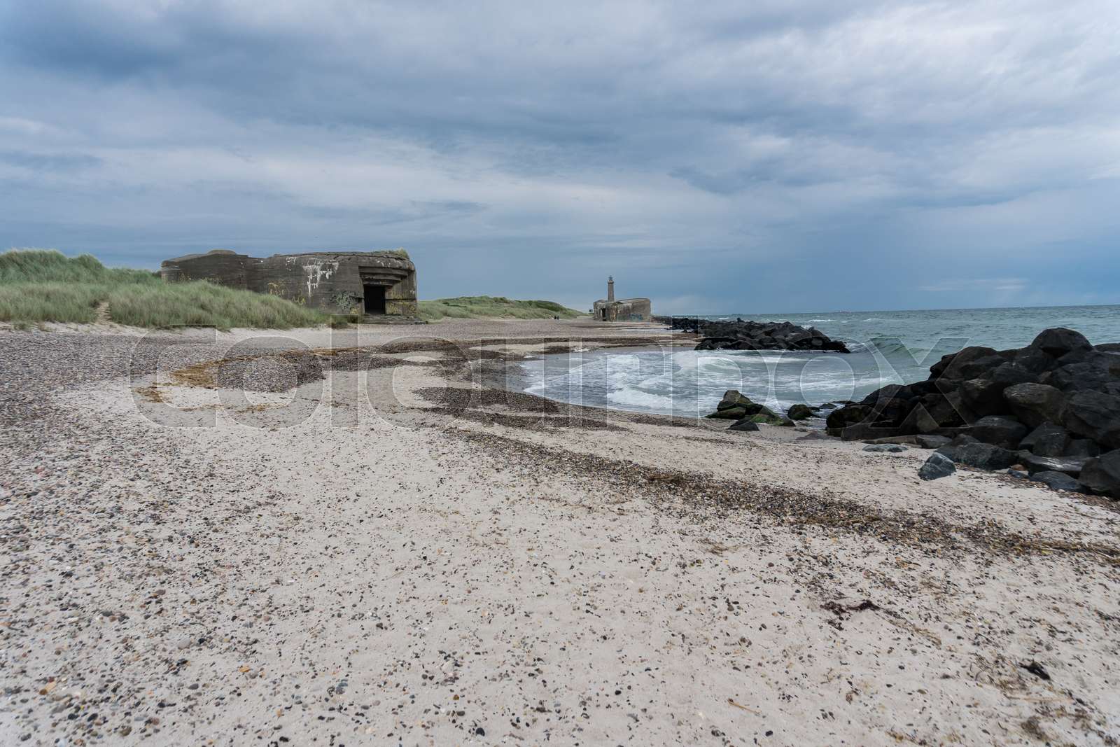 Nazi bunkers at the beach in Skagen, Denmark | Stock image | Colourbox