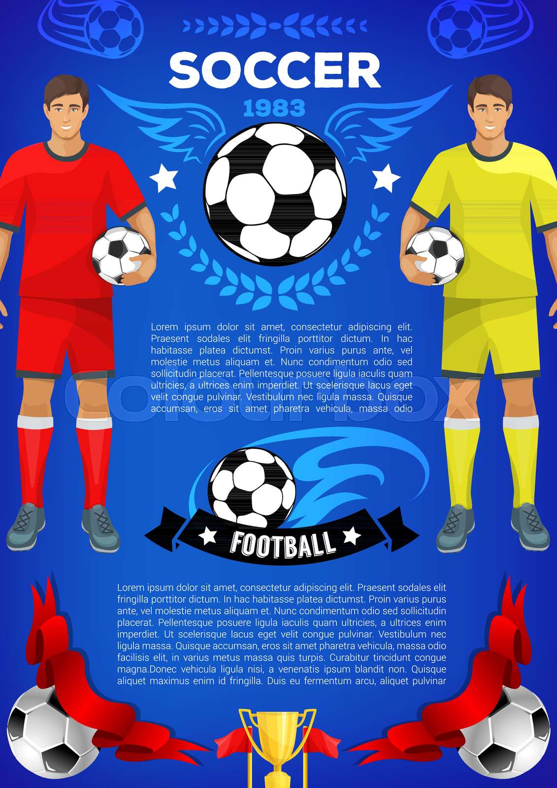 Soccer sport game banner for football club or team | Stock vector ...
