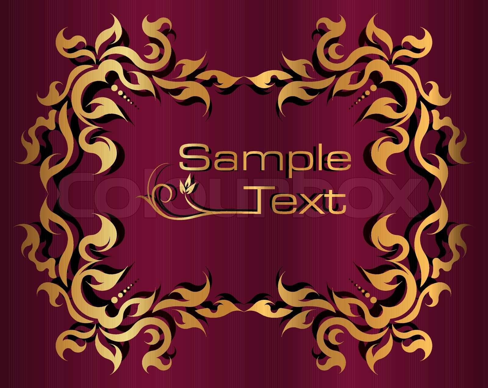 Decorative gold frame for text Vector | Stock vector | Colourbox